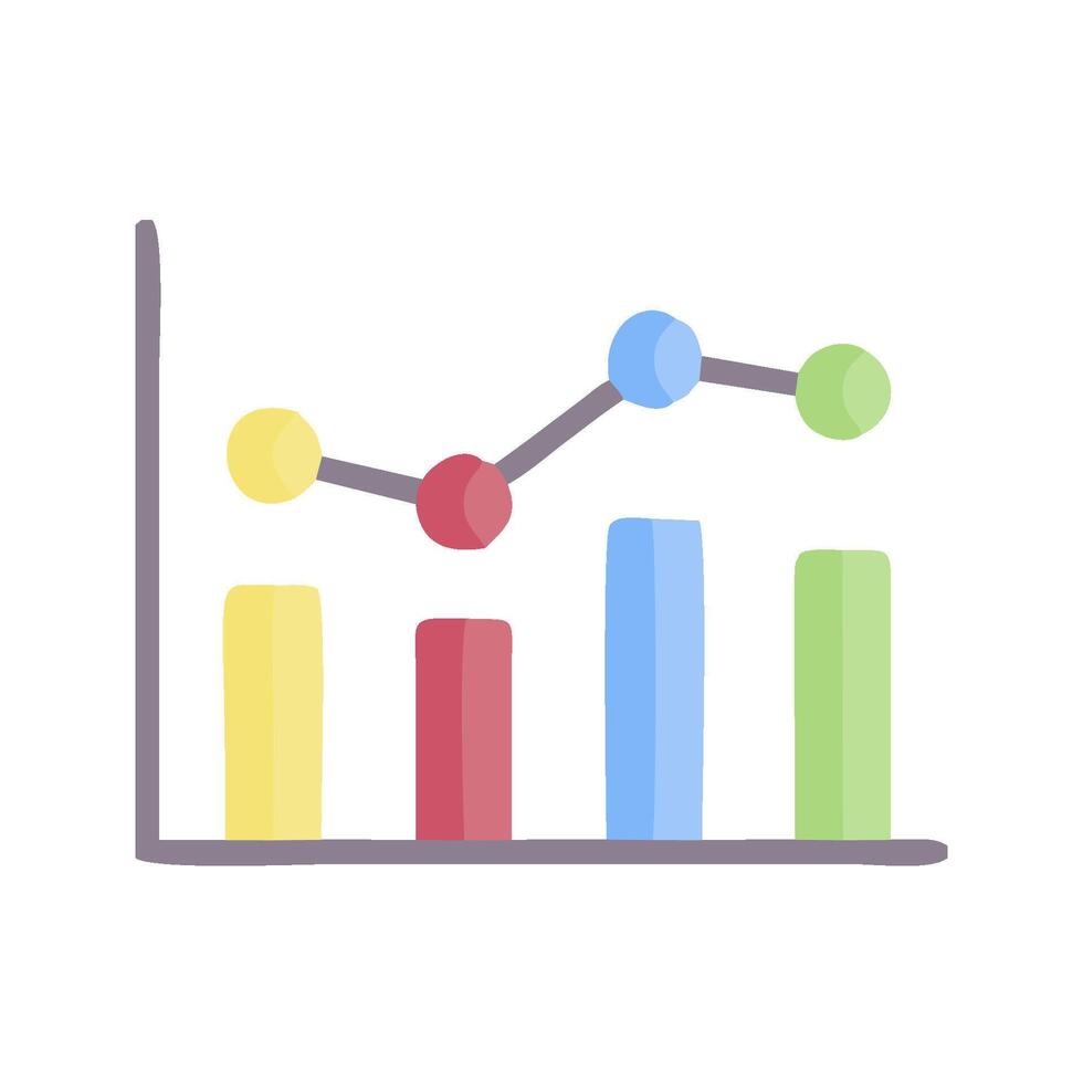 an icon of a bar chart with a graph 49325335 Vector Art at Vecteezy
