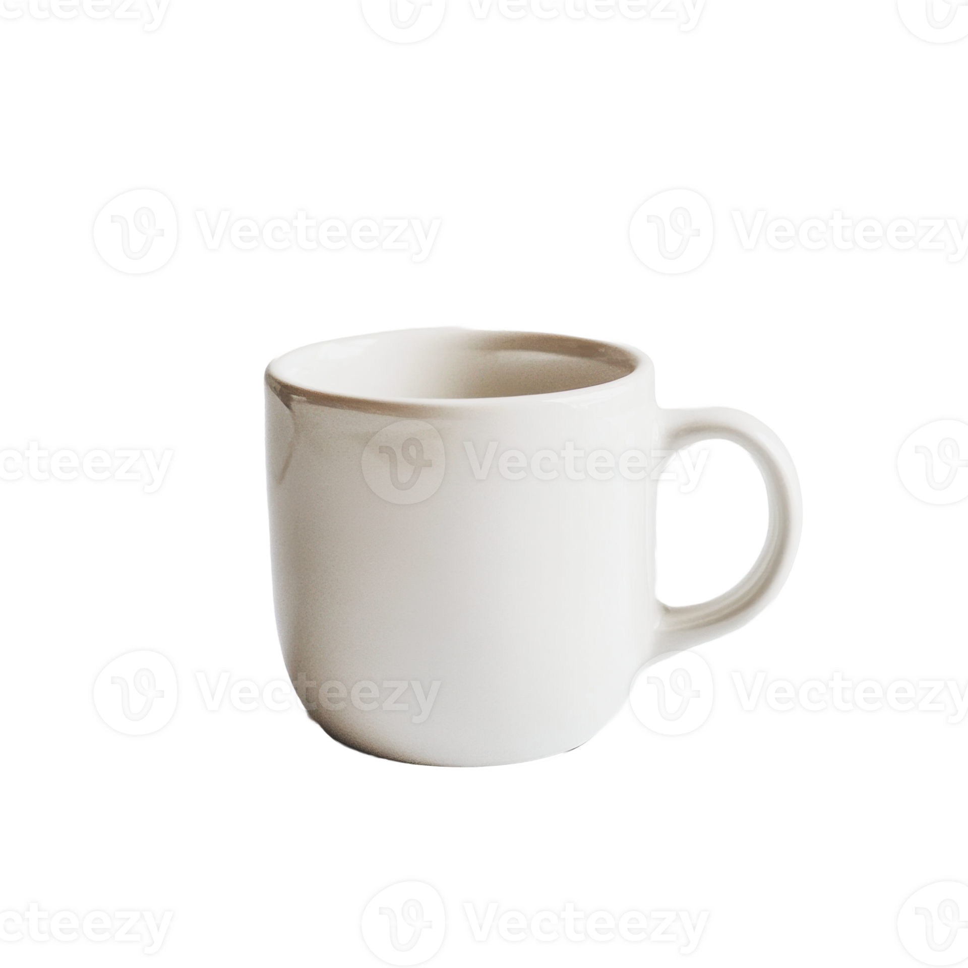 Simple White Ceramic Mug On A Plain Background 49327836 Png