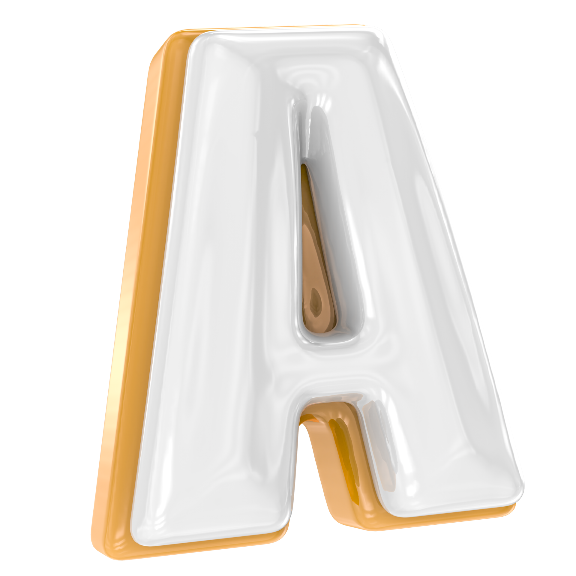 Brown With White Font Letter A 3d Render Illustration Isolated 49329549 Png