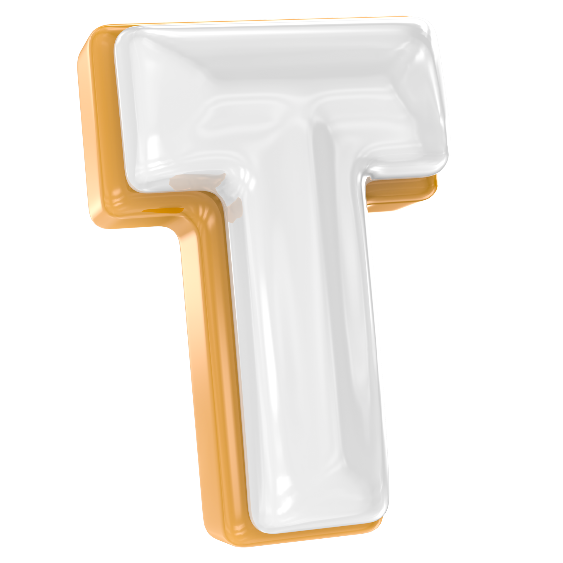 Brown With White Font Letter T 3d Render Illustration Isolated 49329598 Png