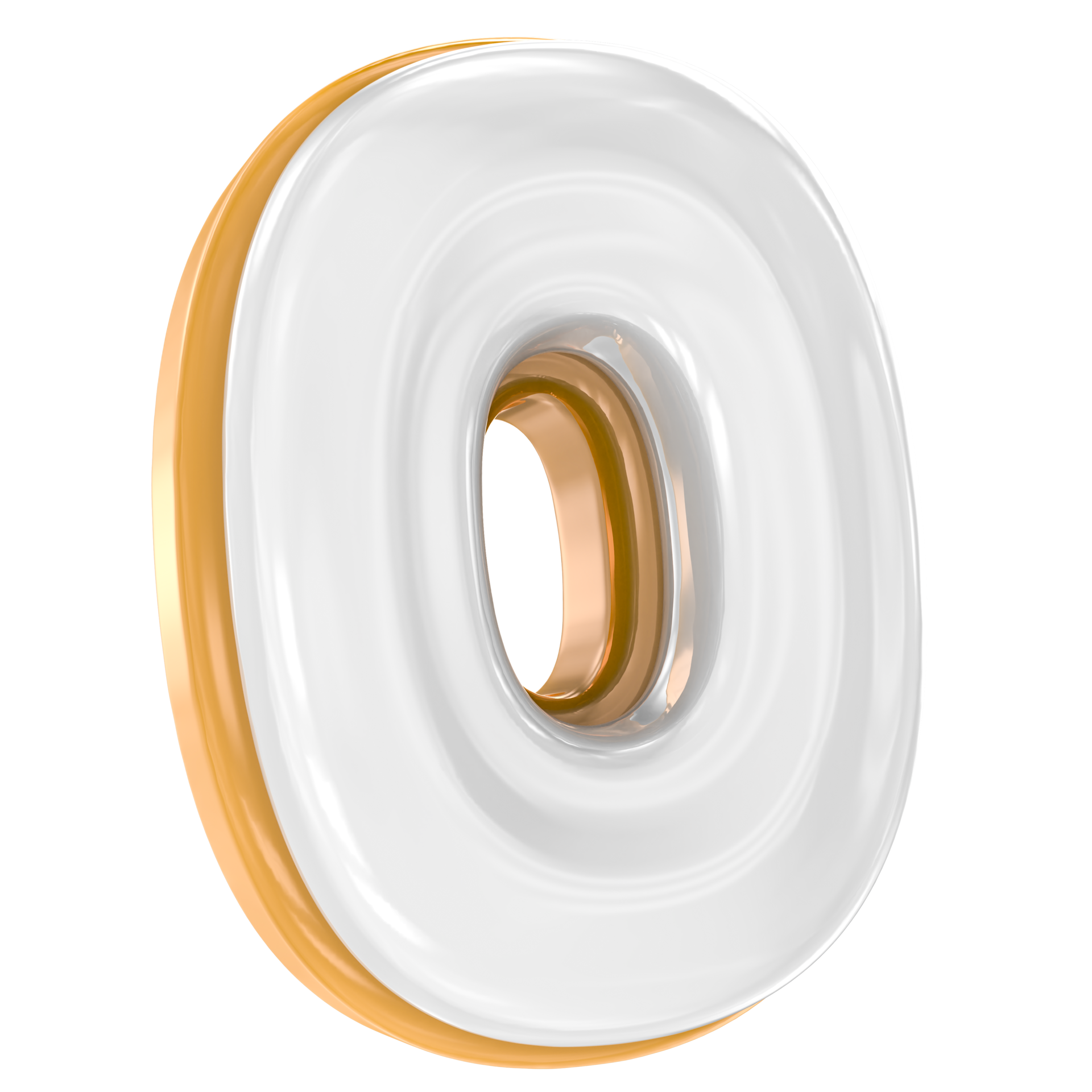 Marrón Con Blanco Fuente Letra O 3d Hacer Ilustración Aislado 49329600 Png