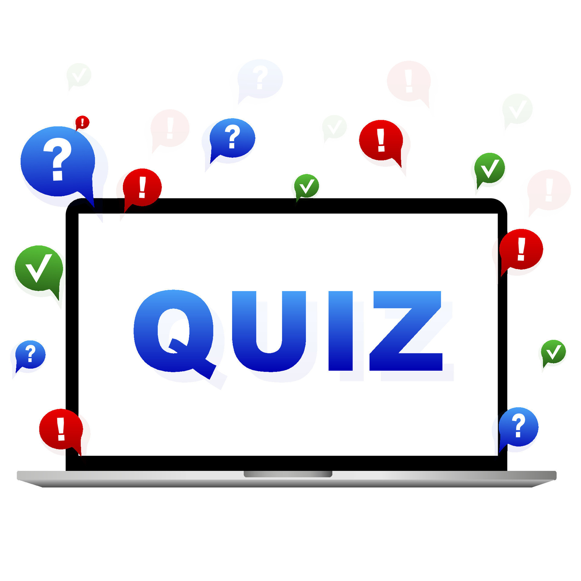 quiz popup hint. emblem design. Concept with laptop. illustration ... quiz popup hint. emblem design. Concept with laptop. illustration ...