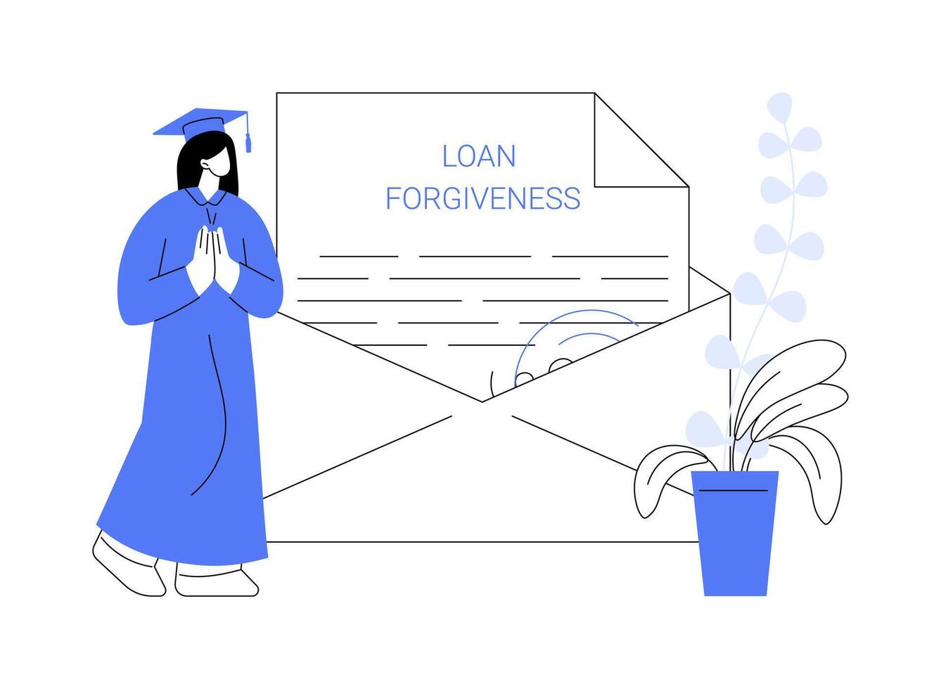 Loan forgiveness isolated cartoon illustrations. 49340088 Vector Art at Vecteezy
