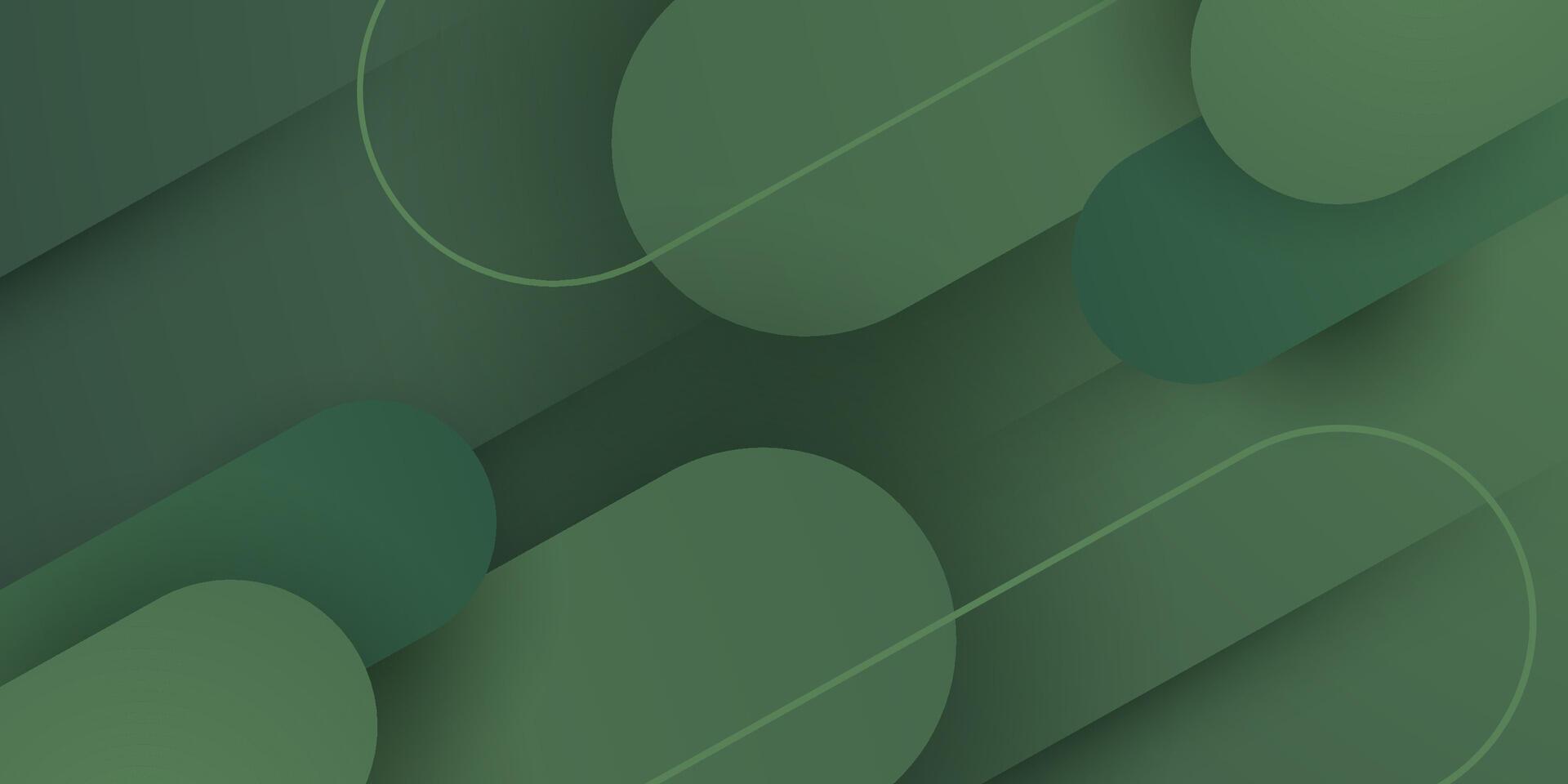 Dynamic Green Gradient Background With Simple Overlap Shapes Smooth Color Design Cool And
