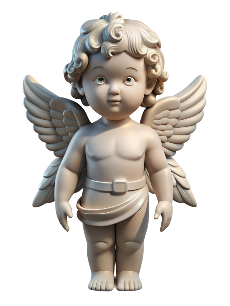 Cupido ángel Estatua Con Arco Y Flecha 49343784 Png