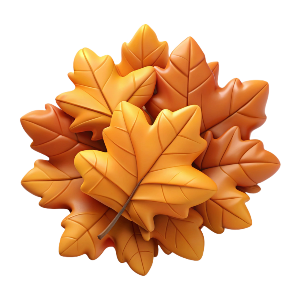 Golden Autumn Leaf Stack 49343941 PNG