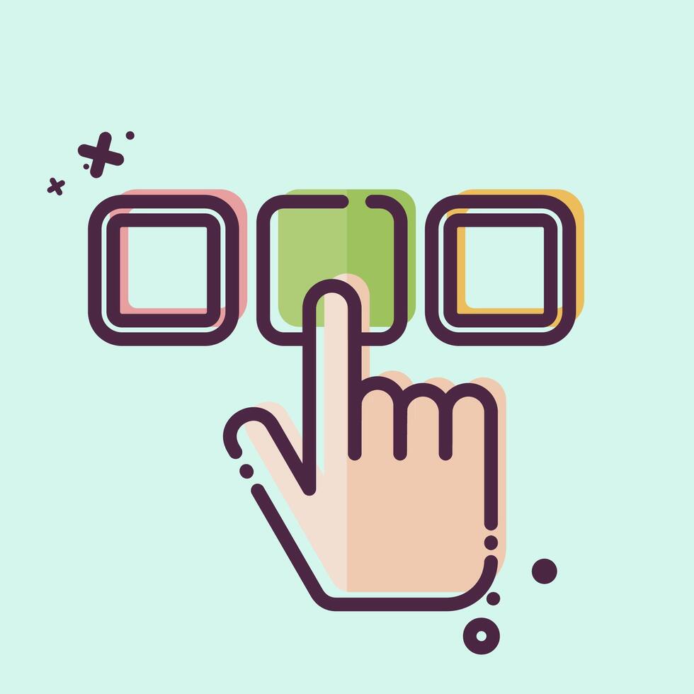 Icon Select. related to Choice symbol. MBE style. simple illustration ...