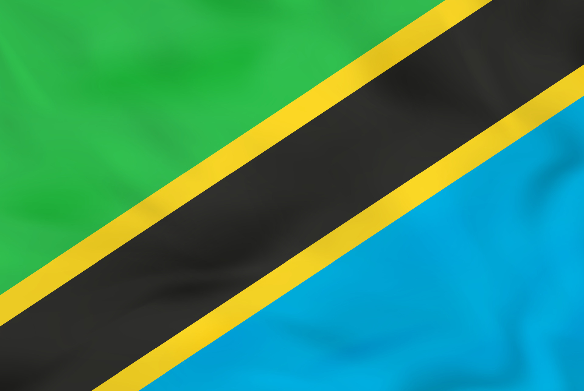 Tanzania Waving Flag Tanzania National Flag Background Texture
