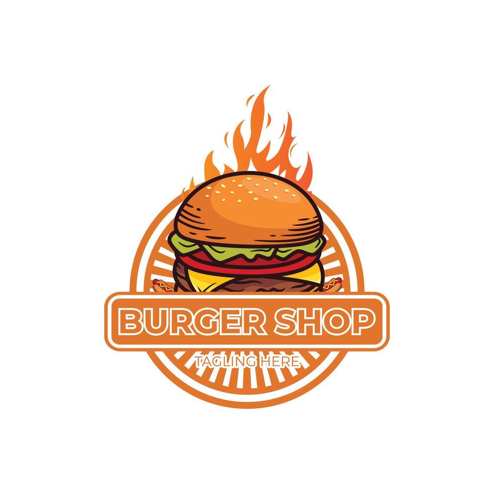 Fast Food Logo Burger Logo 49351597 Vector Art At Vecteezy