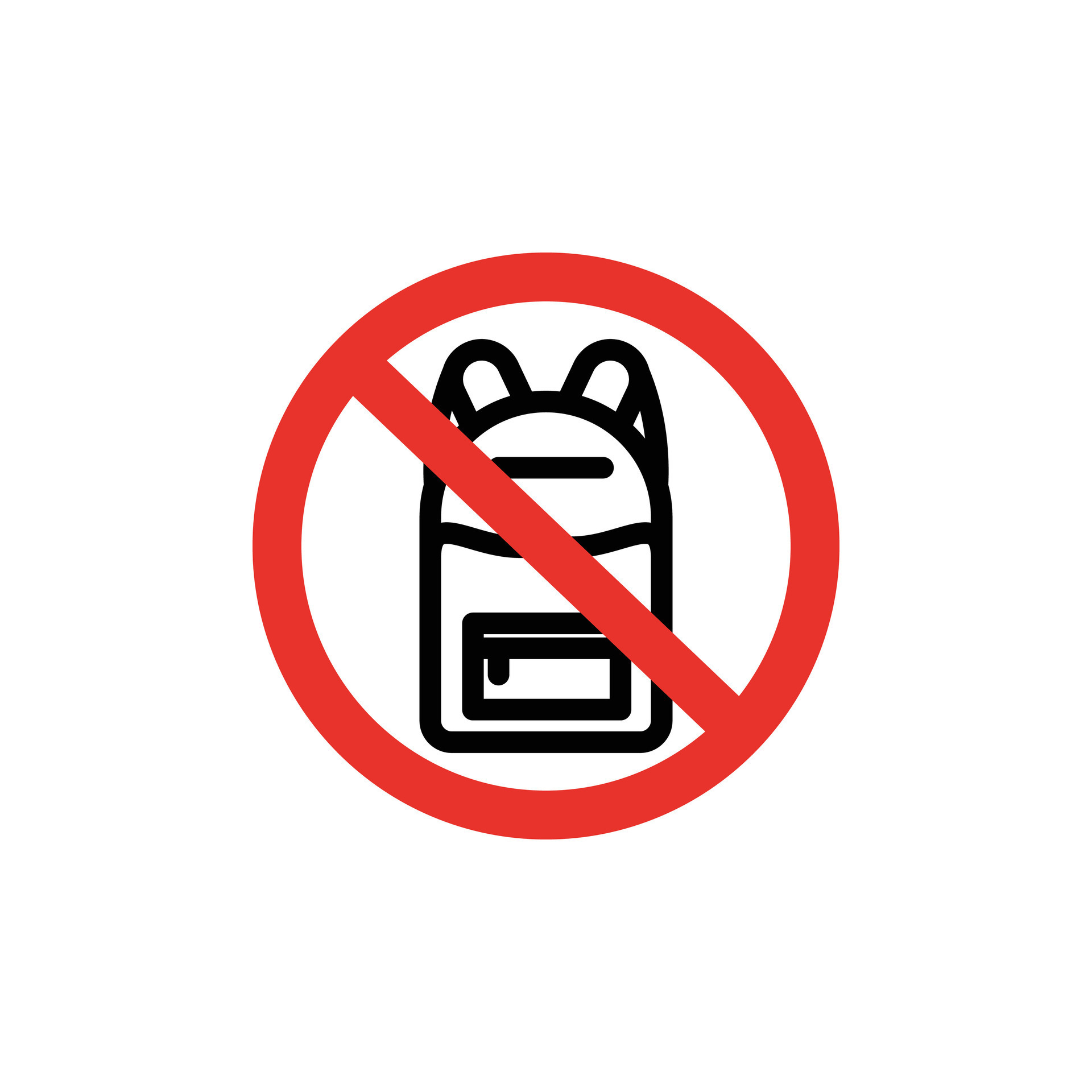 No backpacks allowed sign 49355495 Vector Art at Vecteezy No backpacks allowed sign 49355495 Vector Art at Vecteezy