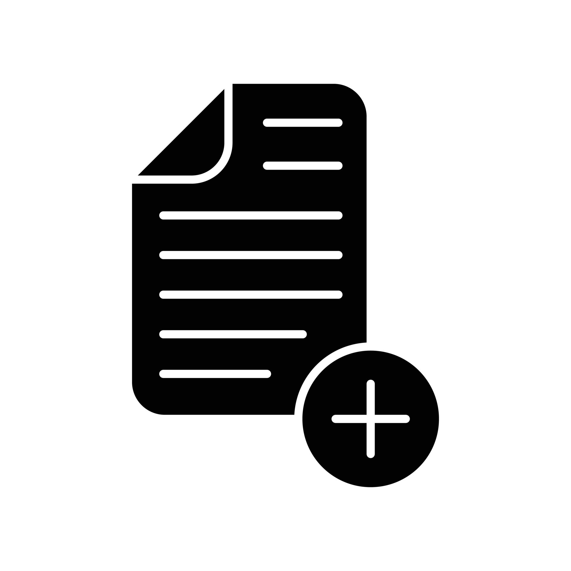 Add document icon set. add new file or page vector symbol in black ...
