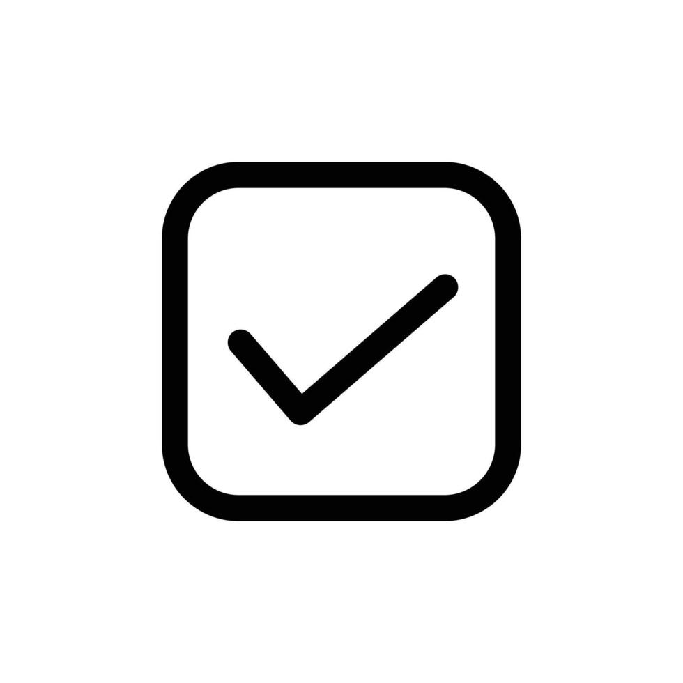 Checkbox Icon Set Check Box Tick Mark Symbol In A Black Filled And