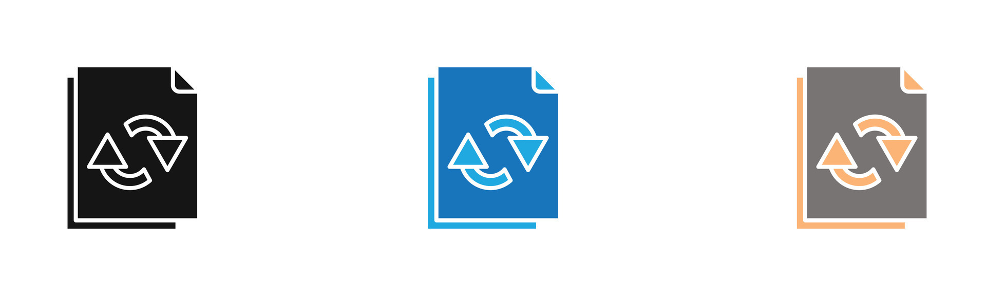 Data Synchronization Icon Outline Collection Or Set In Black And White