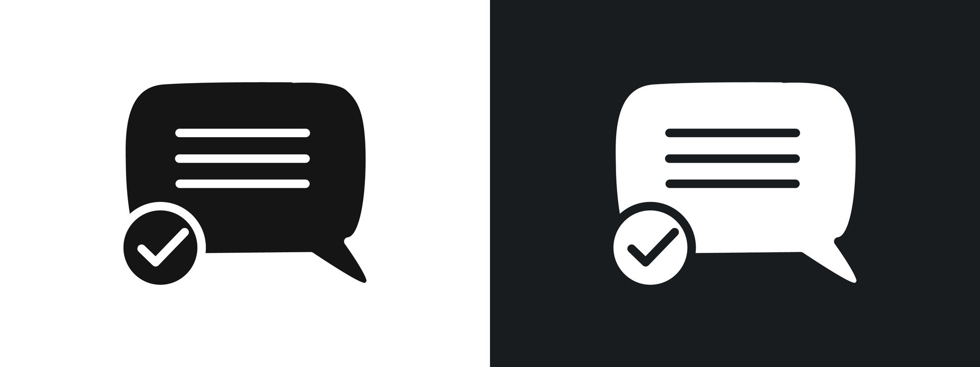 Check Message Icon Linear Graphics Set In Black 49365540 Vector Art At
