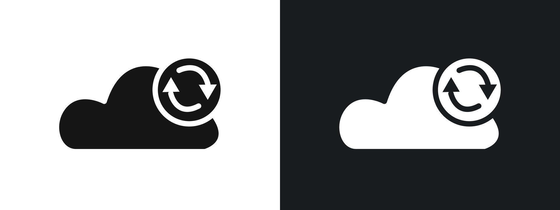 Data Synchronization Icon Linear Graphics Set In Black 49365587 Vector