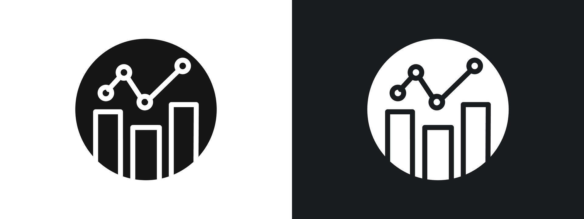 Data visualisation icon linear graphics set in black 49365591 Vector ...