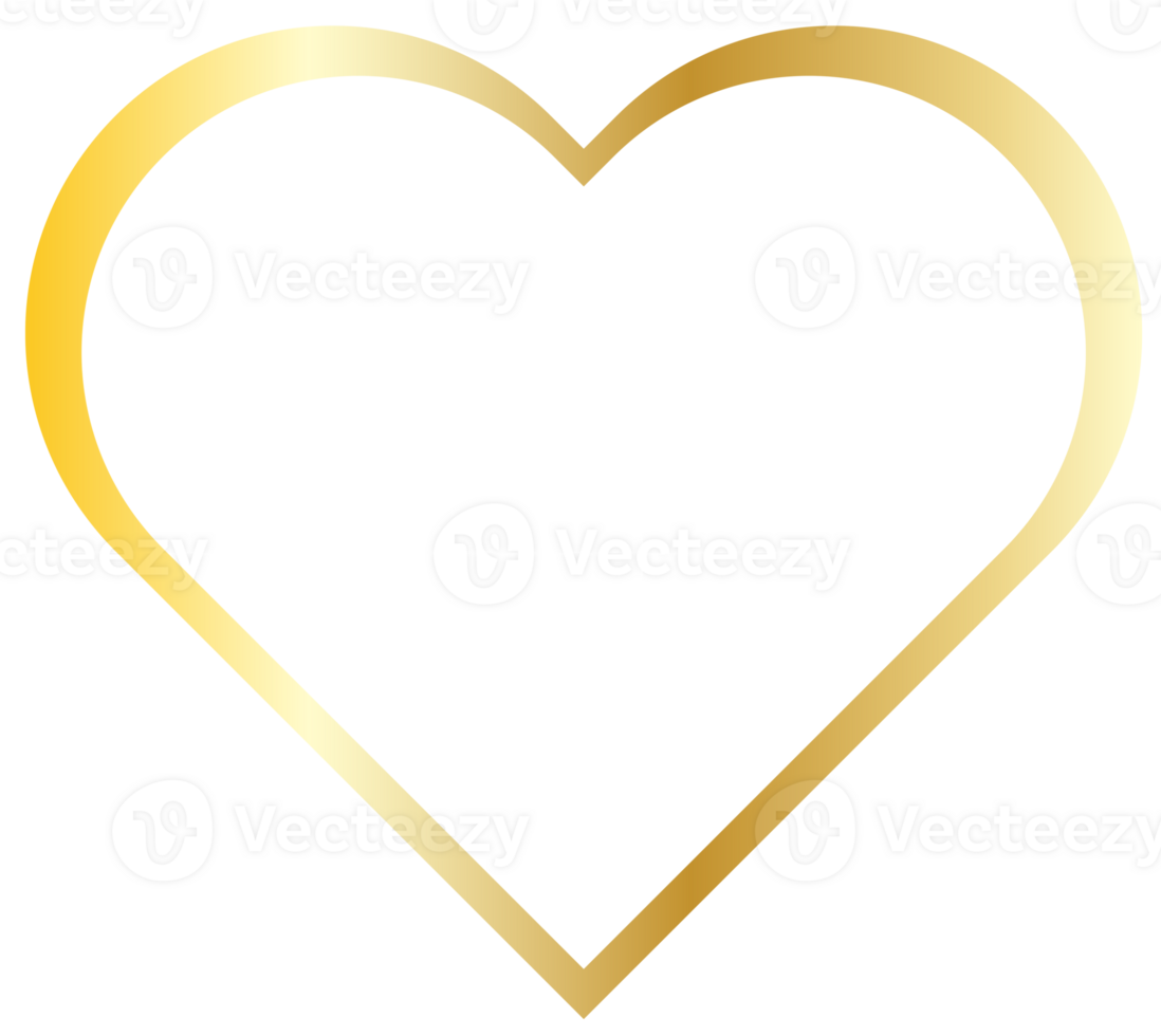 Golden Heart Border 49379352 Png