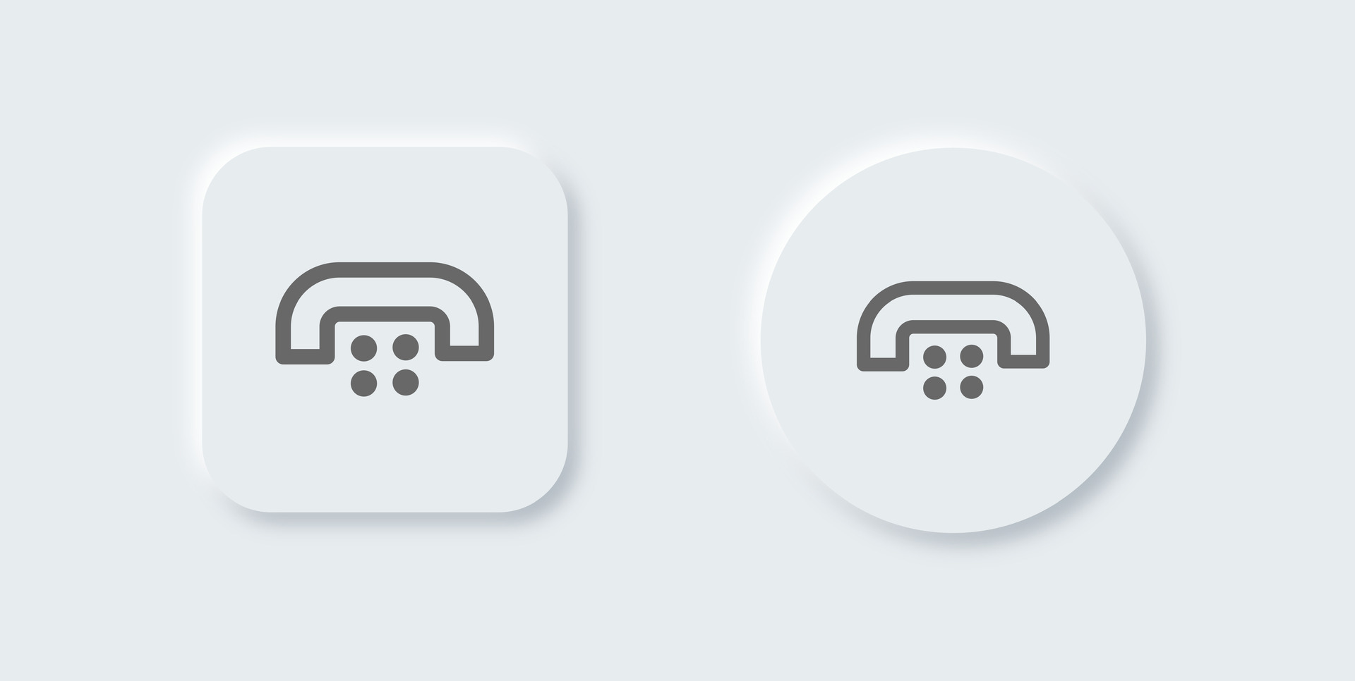 Dial line icon in neomorphic design style. Call signs illustration ... Dial line icon in neomorphic design style. Call signs illustration ...