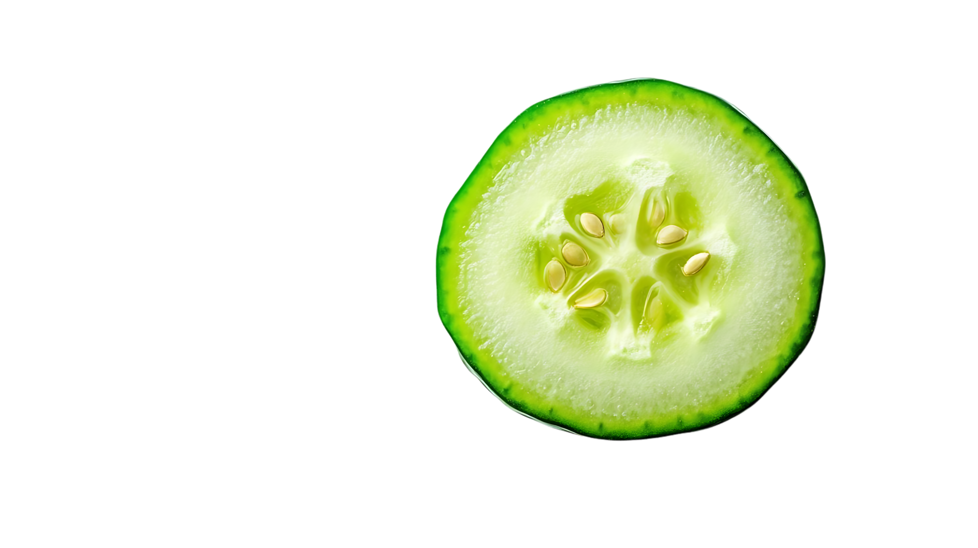Cucumber Slice Isolated on a Transparent Background A Fresh and Crisp Image for Culinary or ...