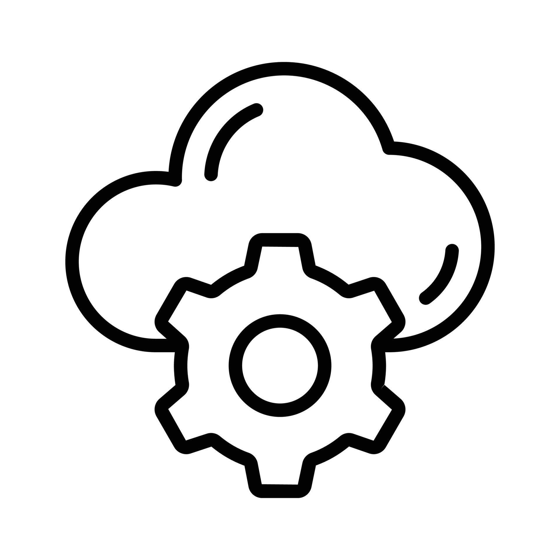 Gear with cloud showing concept icon of cloud setting, cloud management 49393746 Vector Art at ...