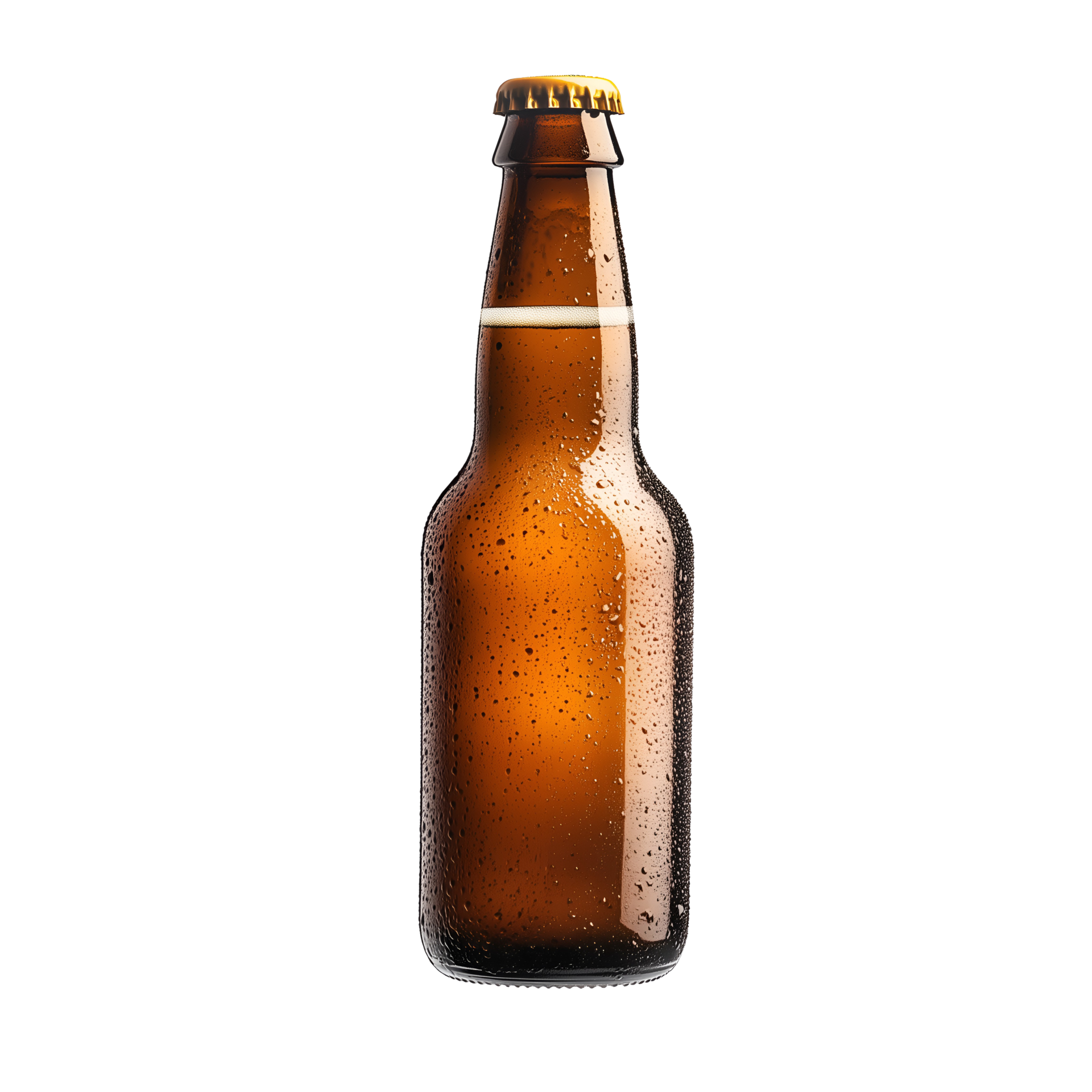 Photo Of Brown Glass Beer Bottle Floating In Mid Air On Isolated Background 49400285 Png