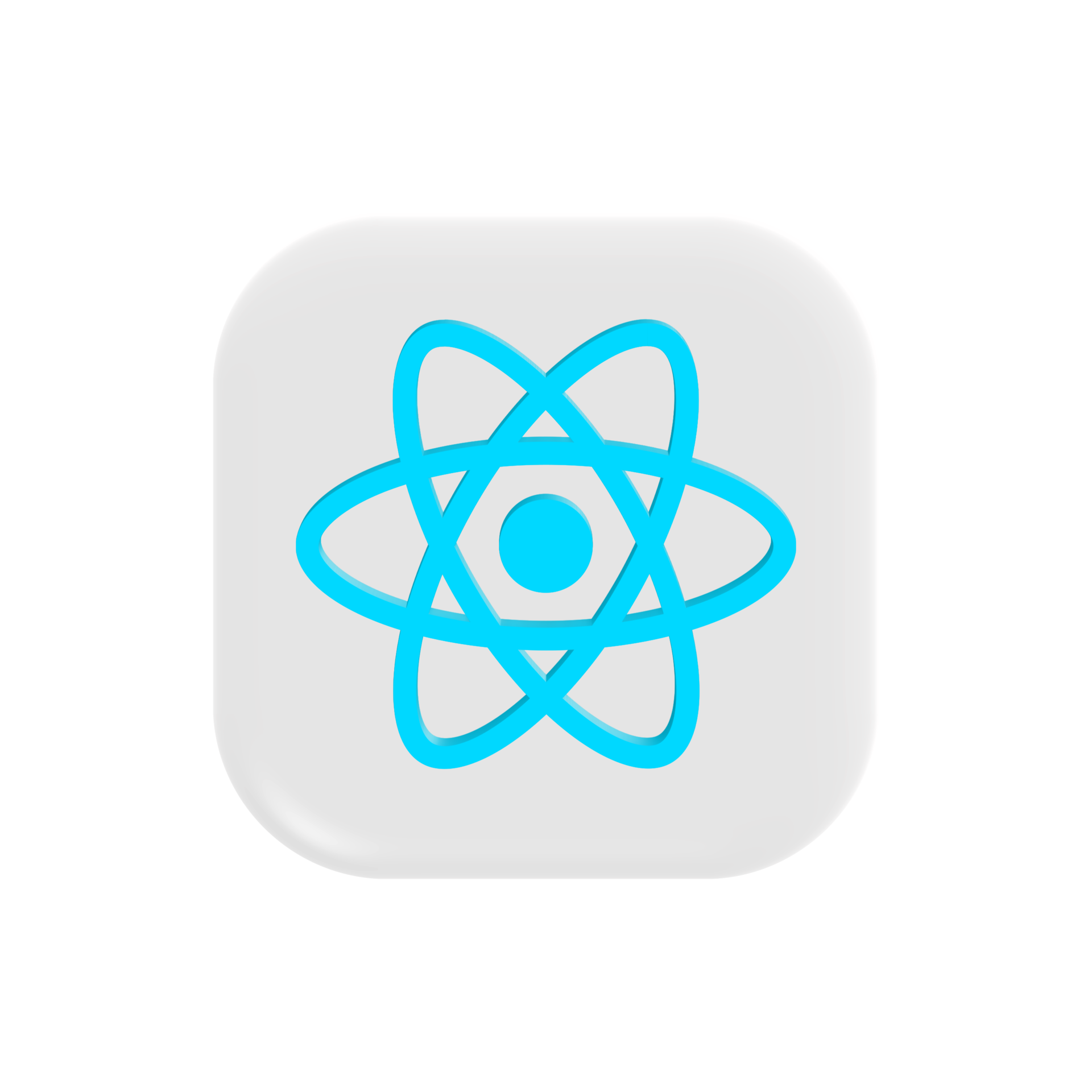 React icon on white square button 49401766 PNG