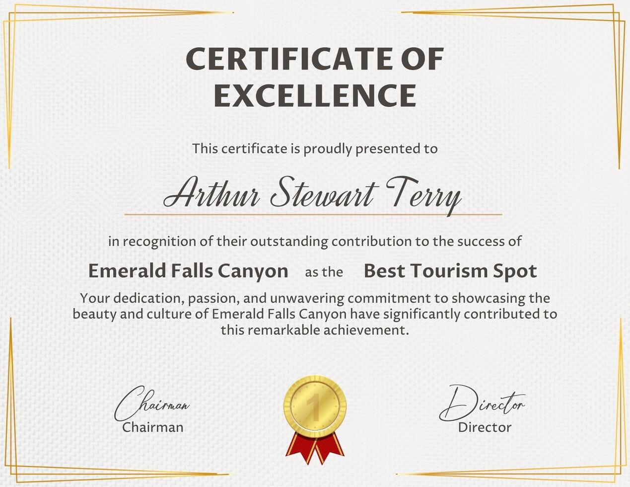 Best Tourism Spot Award Certificate 49418932 Template Best Tourism Spot Award Certificate 49418932 Template