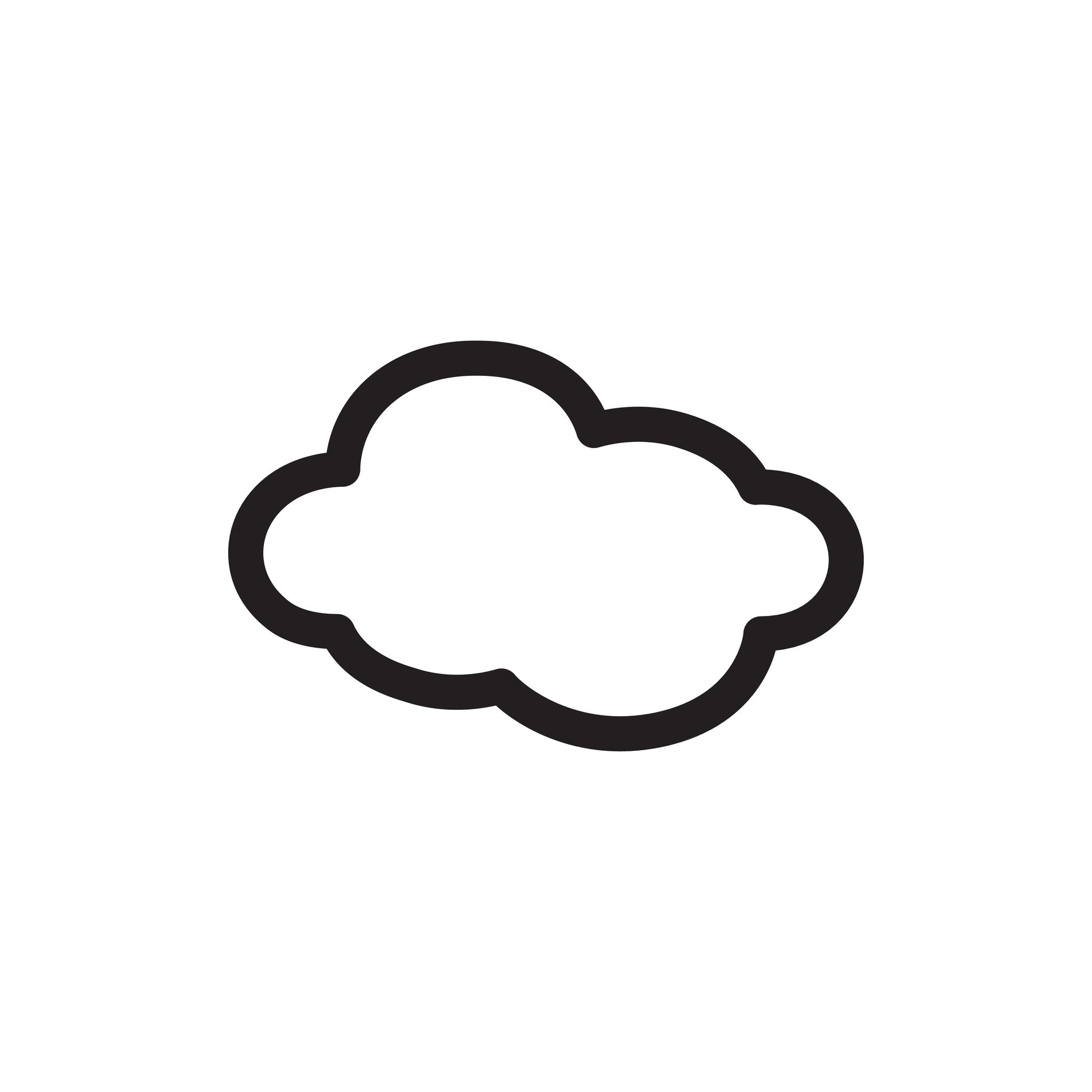 Clouds icon set. Cloudy weather symbol in black filled and outlined ... Clouds icon set. Cloudy weather symbol in black filled and outlined ...