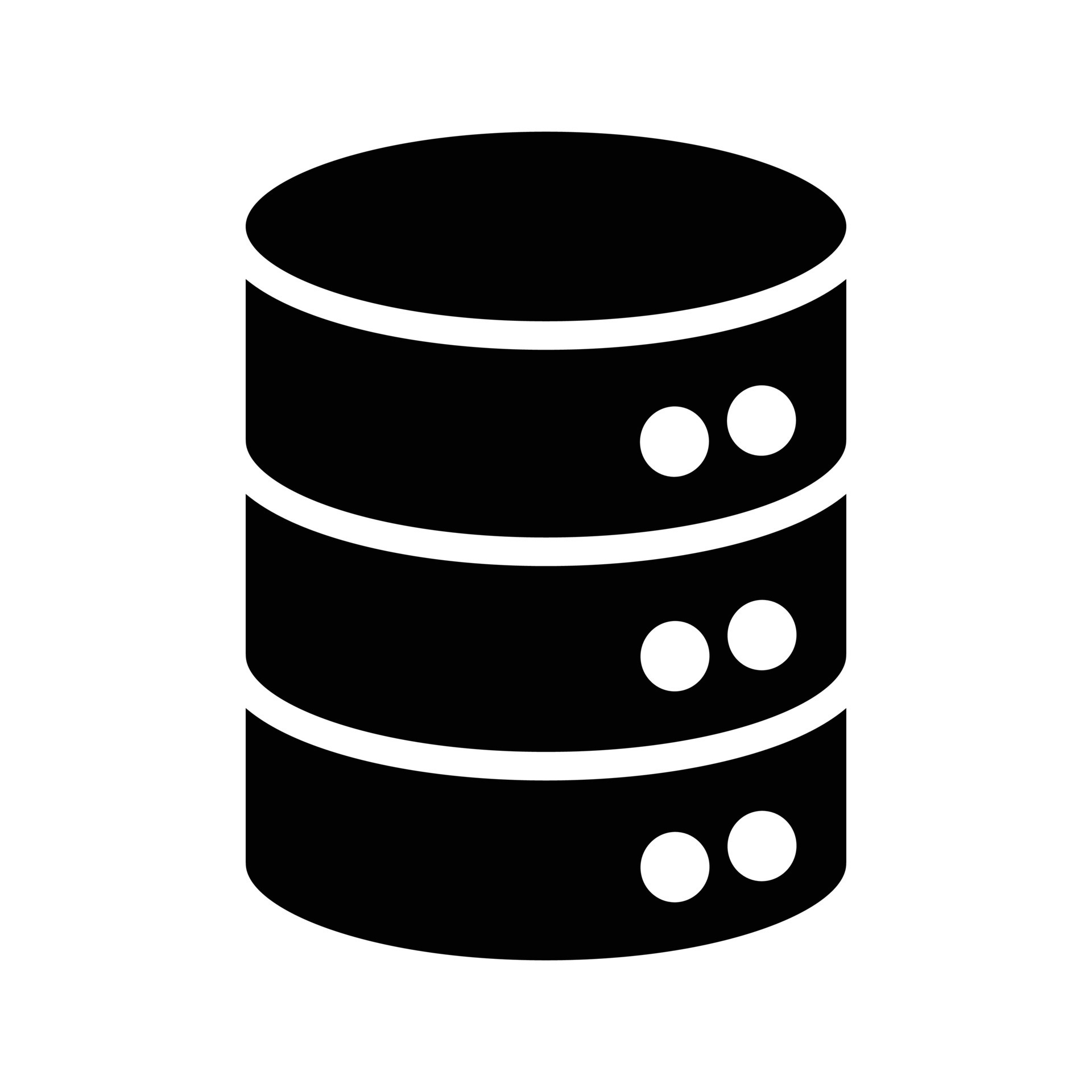 Database Icon Set Cylinder Server Data Storage Symbol Hdd Cloud Database Pictogram In Black