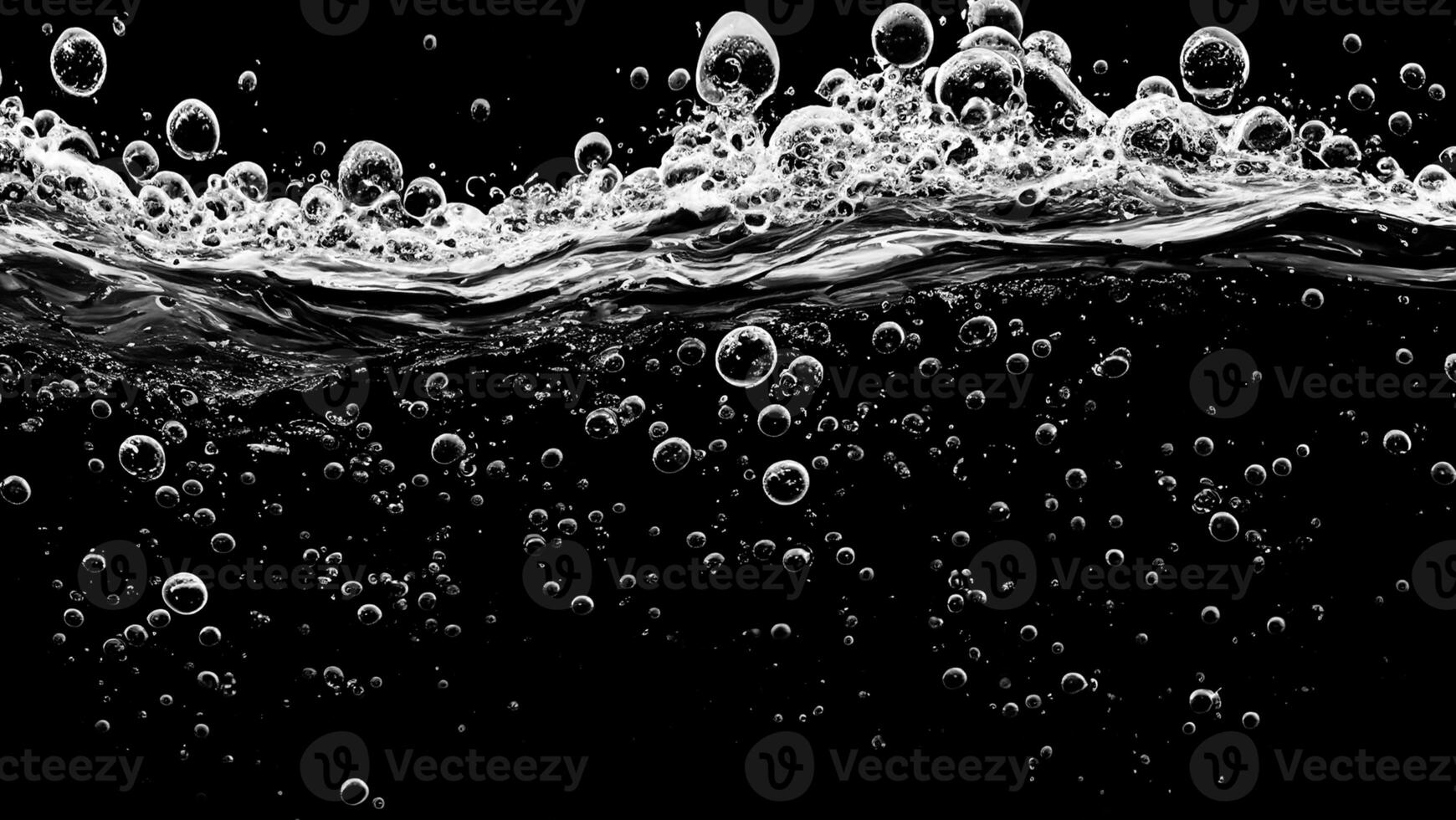 Soda water bubbles splashing underwater against black background. 49434200 Stock Photo at Vecteezy