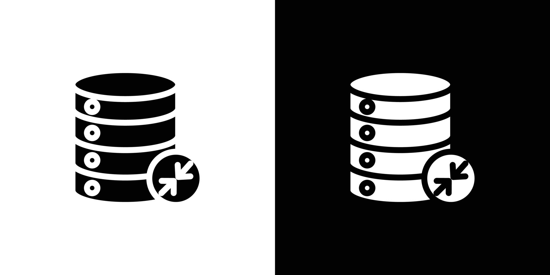 Shrink database icon logo set 49440330 Vector Art at Vecteezy Shrink database icon logo set 49440330 Vector Art at Vecteezy