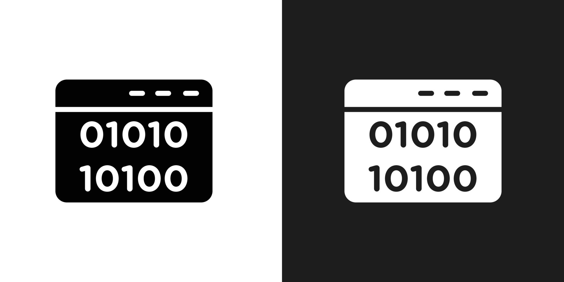 Binary code icon logo set 49440493 Vector Art at Vecteezy