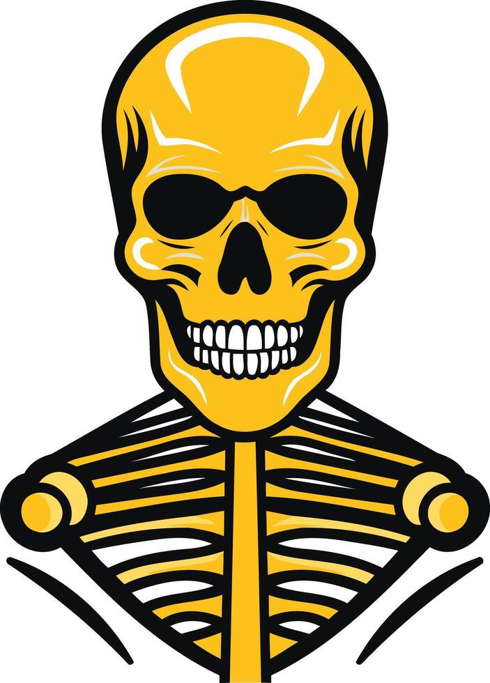 Golden Skeleton Illustration 49451541 Vector Art at Vecteezy