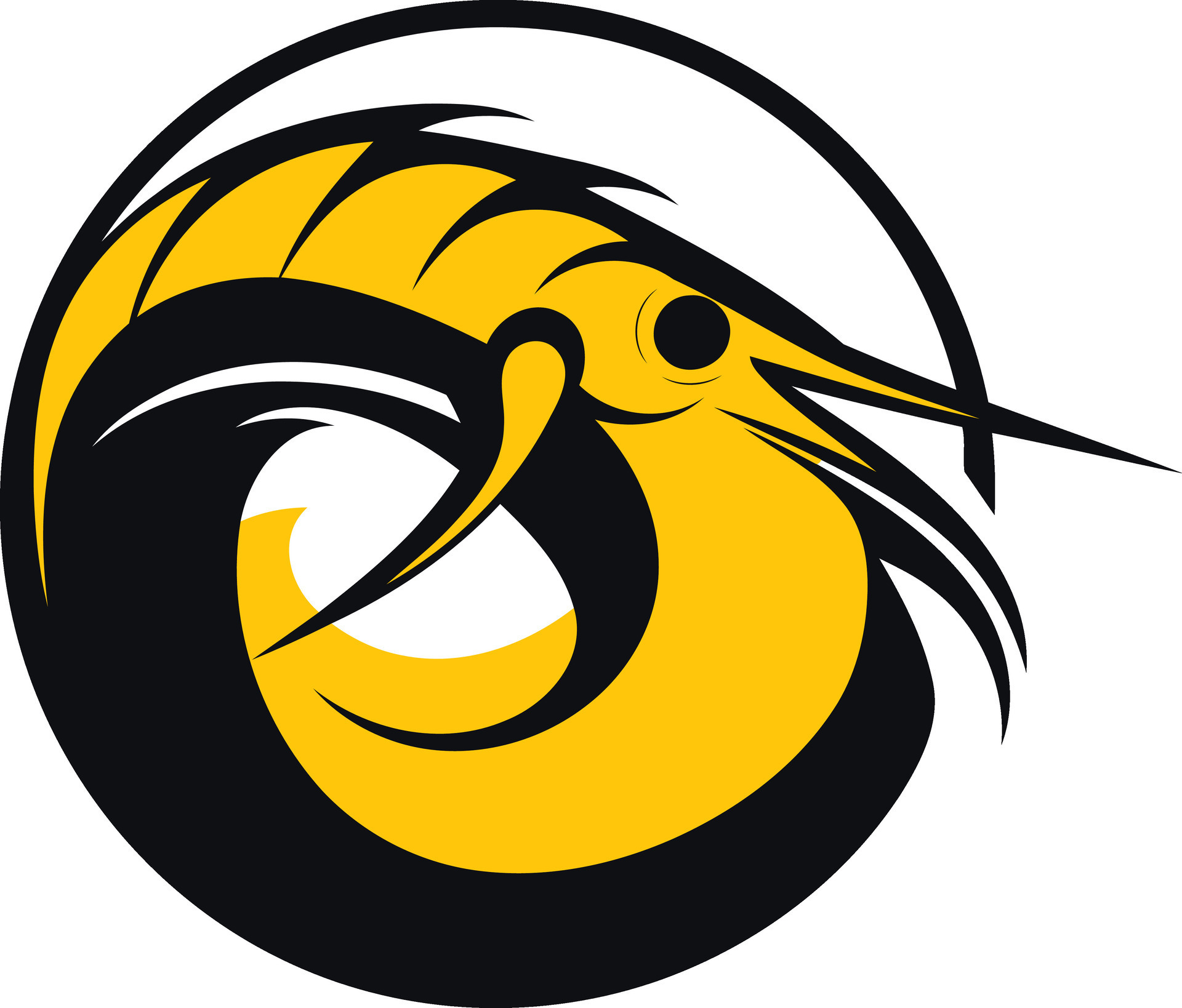 Stylized Shrimp Illustration With Black And Yellow 49453492 Vector Art At Vecteezy