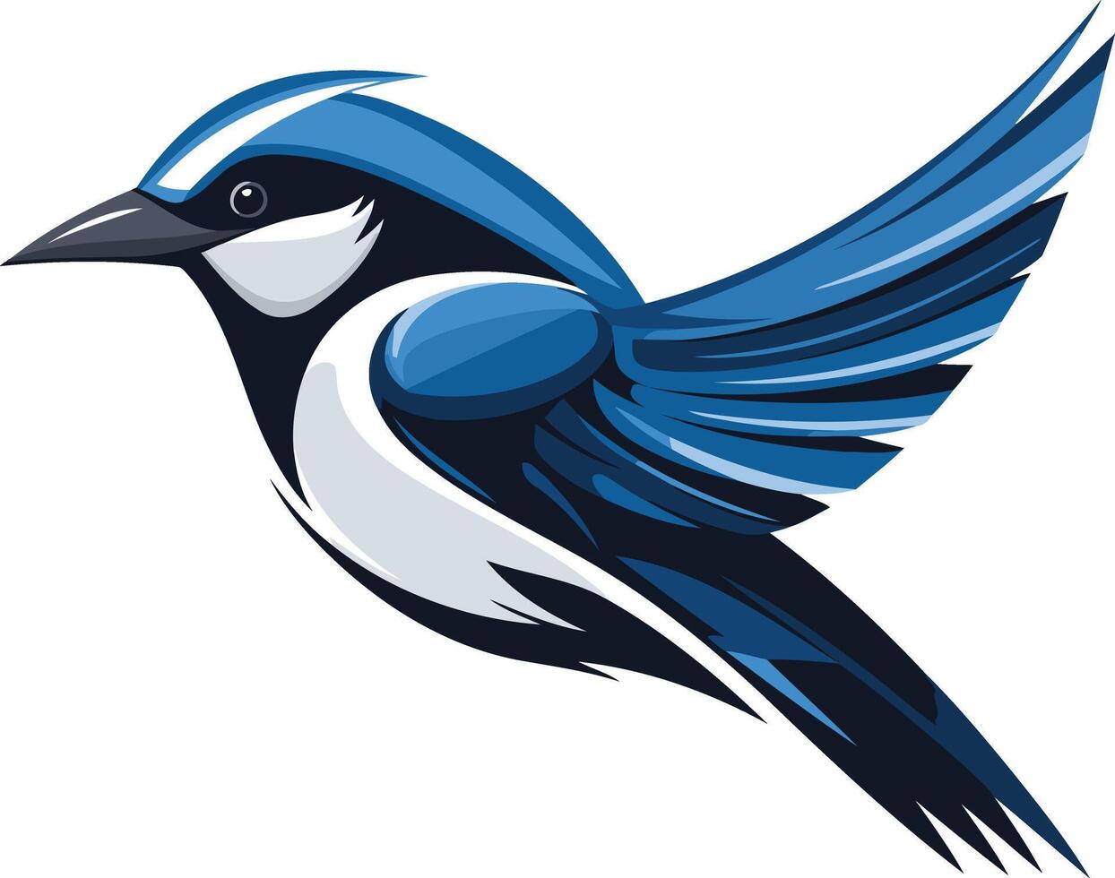 Blue Bird in Flight 49458164 Vector Art at Vecteezy