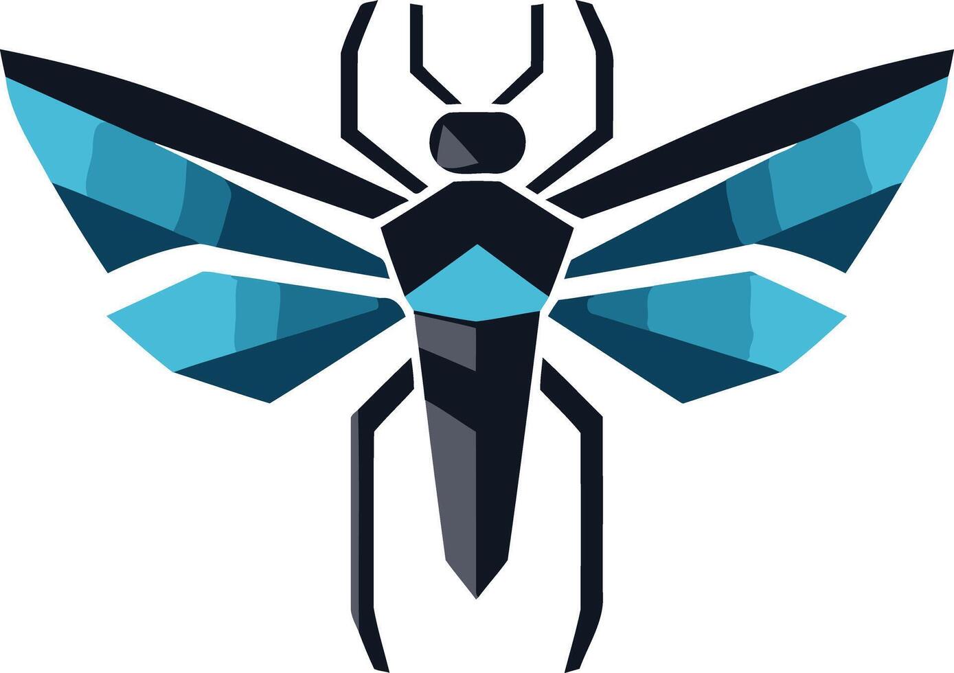 Modern geometric insect logo, perfect for tech startups, gaming brands ...
