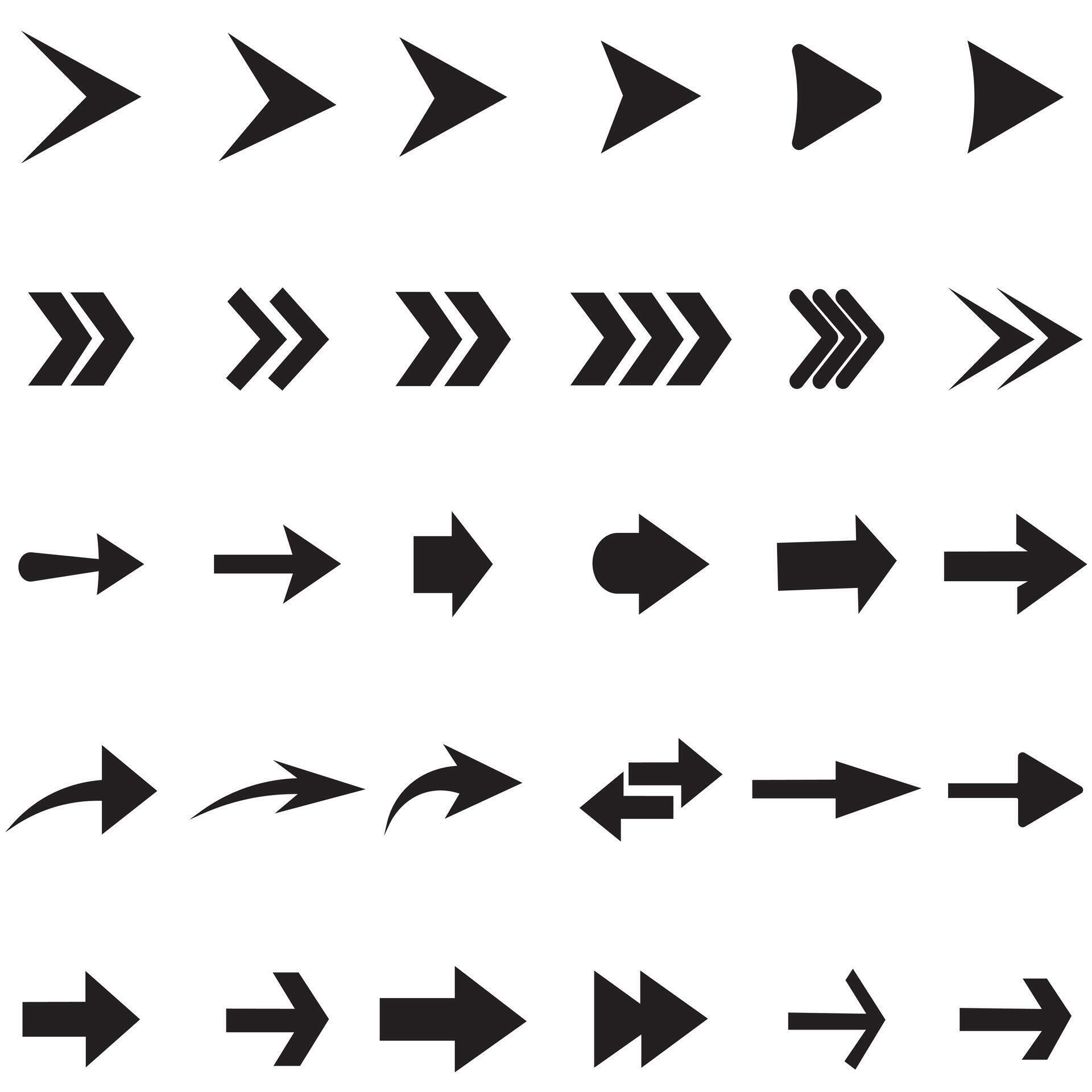 Arrow icon. Mega set of arrows. Simple arrow big set. Collection ...