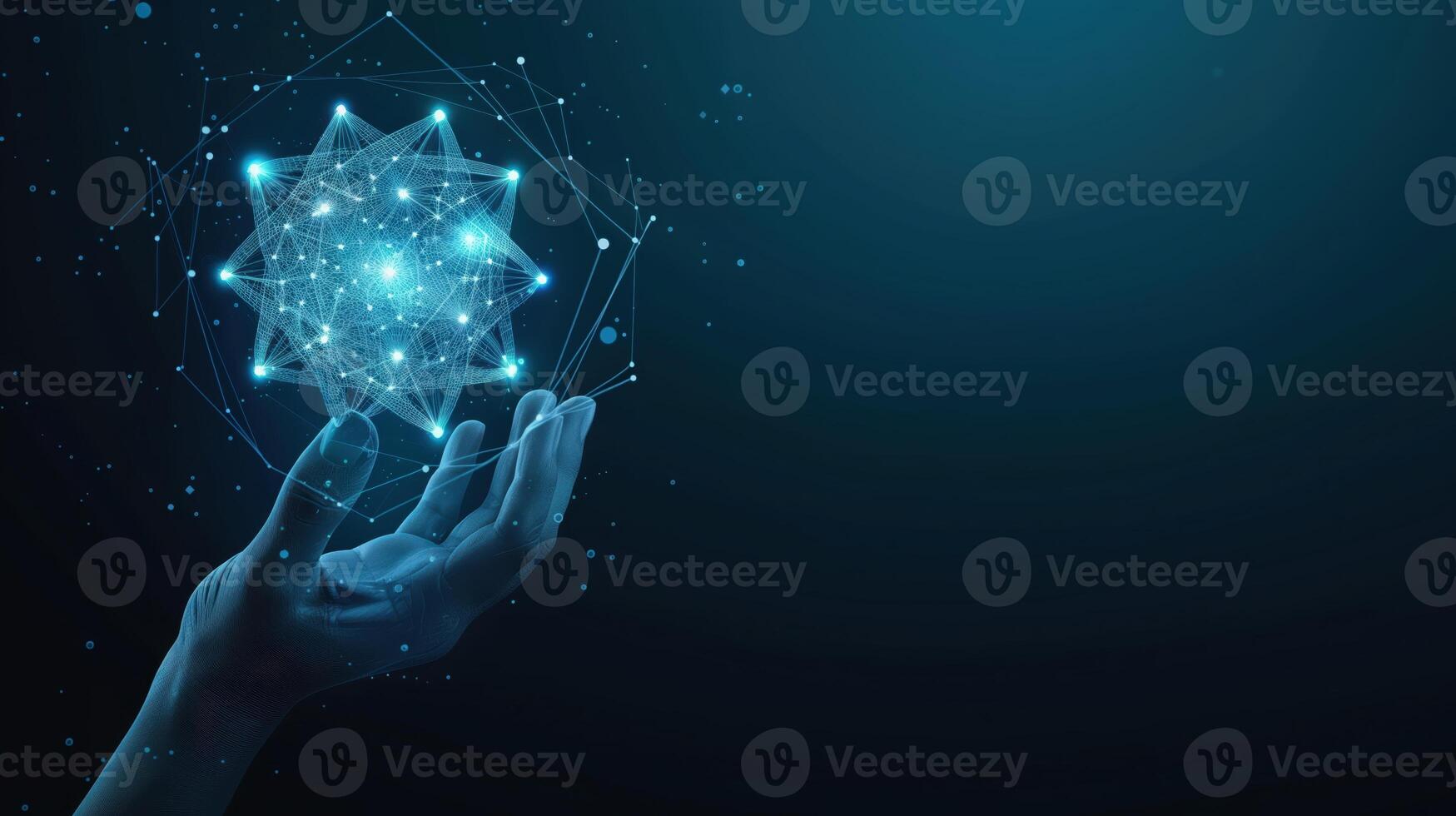 Abstract Science Visualization of Hand Holding Glowing Atomic Structure ... Abstract Science Visualization of Hand Holding Glowing Atomic Structure ...
