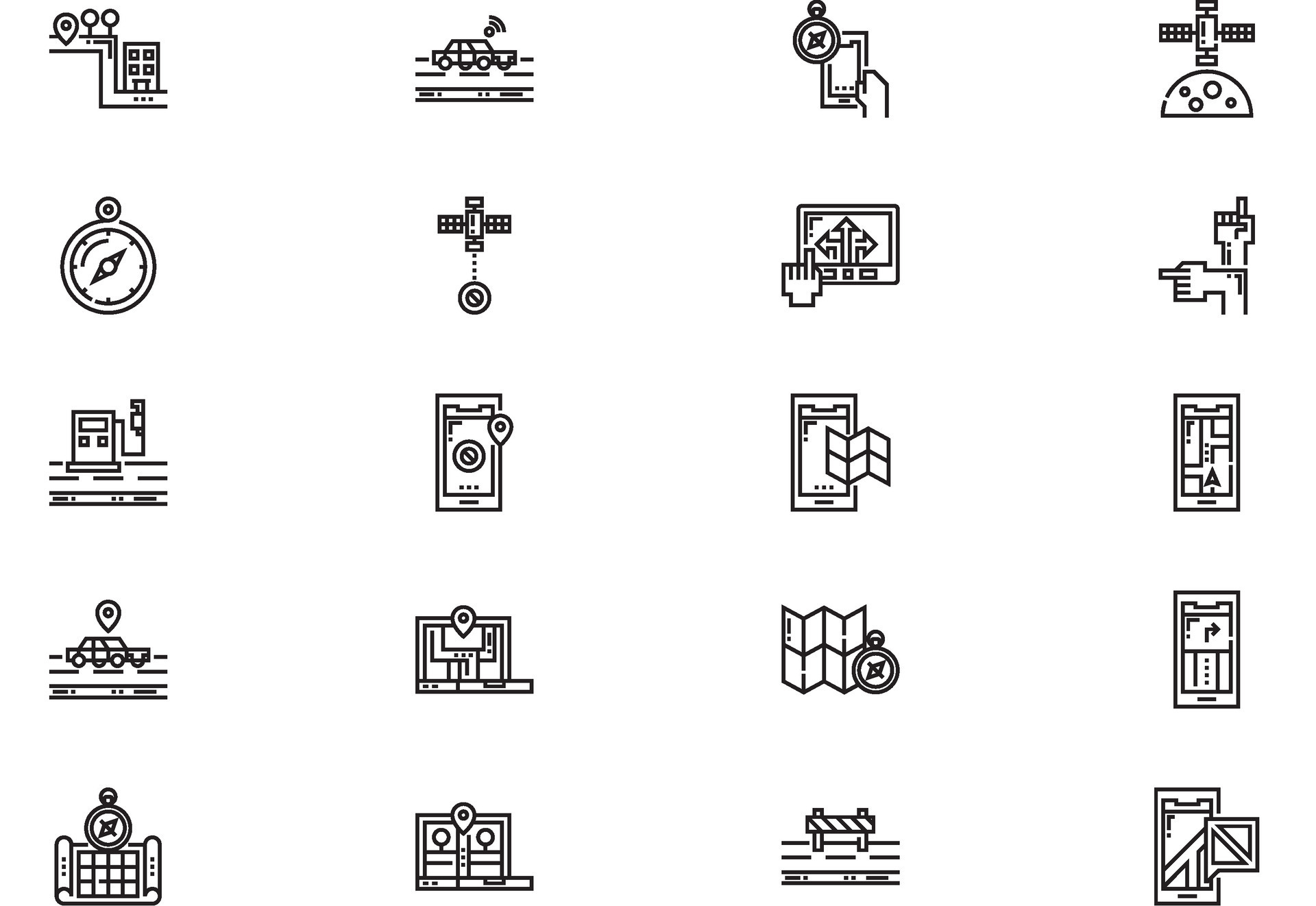 Navigation and maps icons collection is a illustration with editable ...
