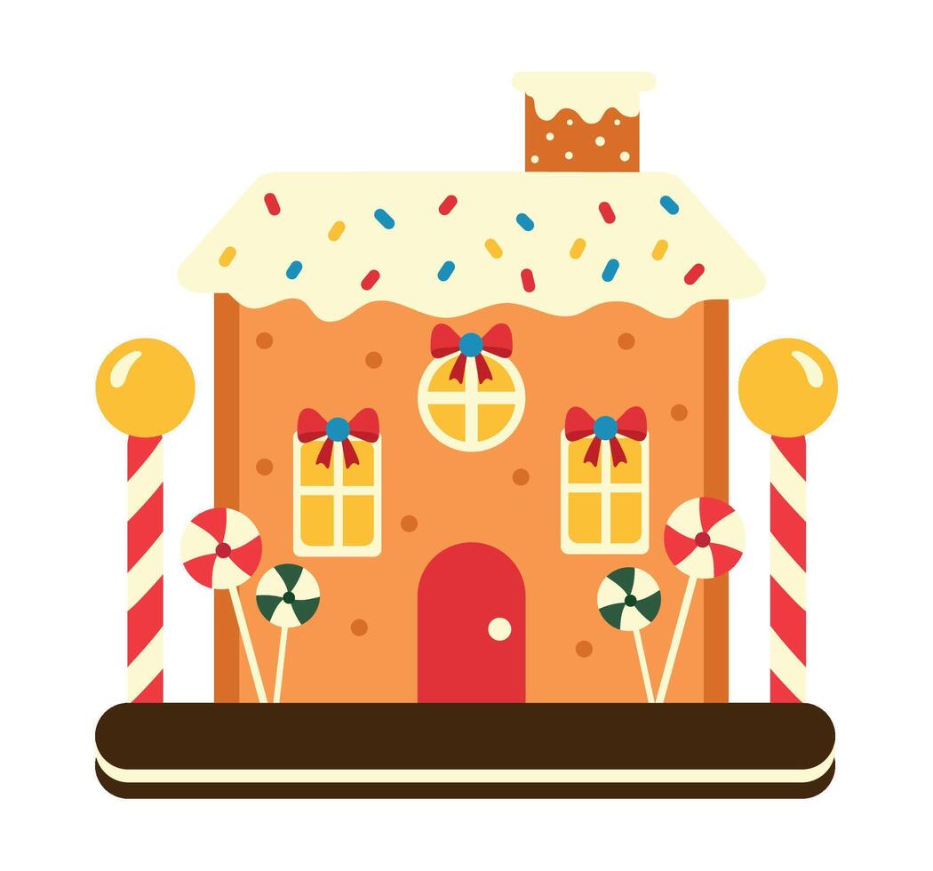 Christmas Gingerbread House Illustration 49472118 Vector Art At Vecteezy
