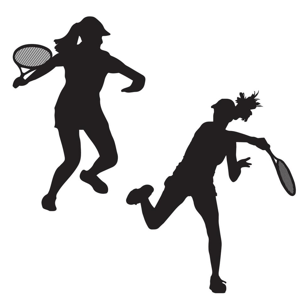 Female Tennis Player Silhouette Illustration 49476714 Vector Art at ... Female Tennis Player Silhouette Illustration 49476714 Vector Art at ...