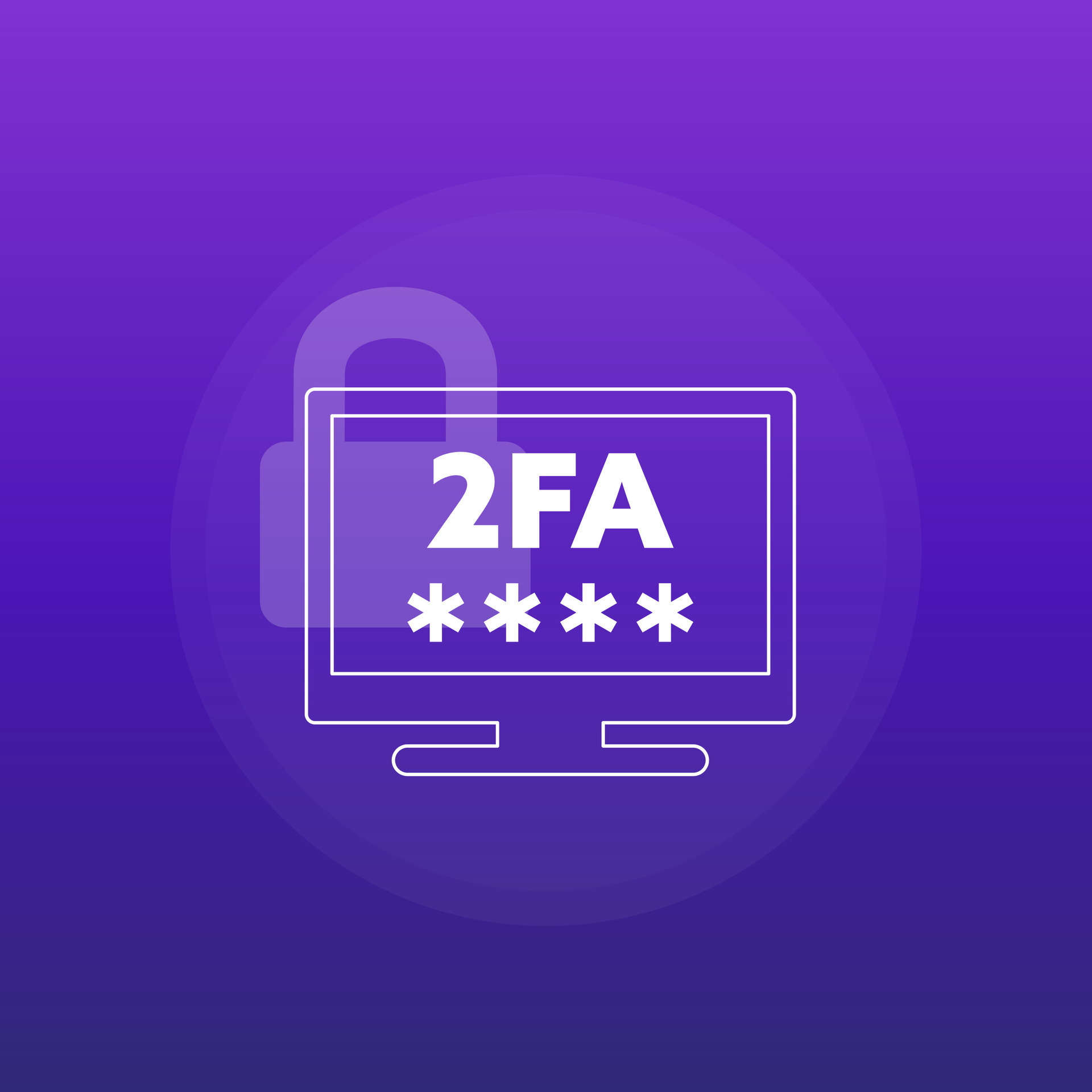 two factor authentication or 2FA icon for web and apps 49480864 Vector ...