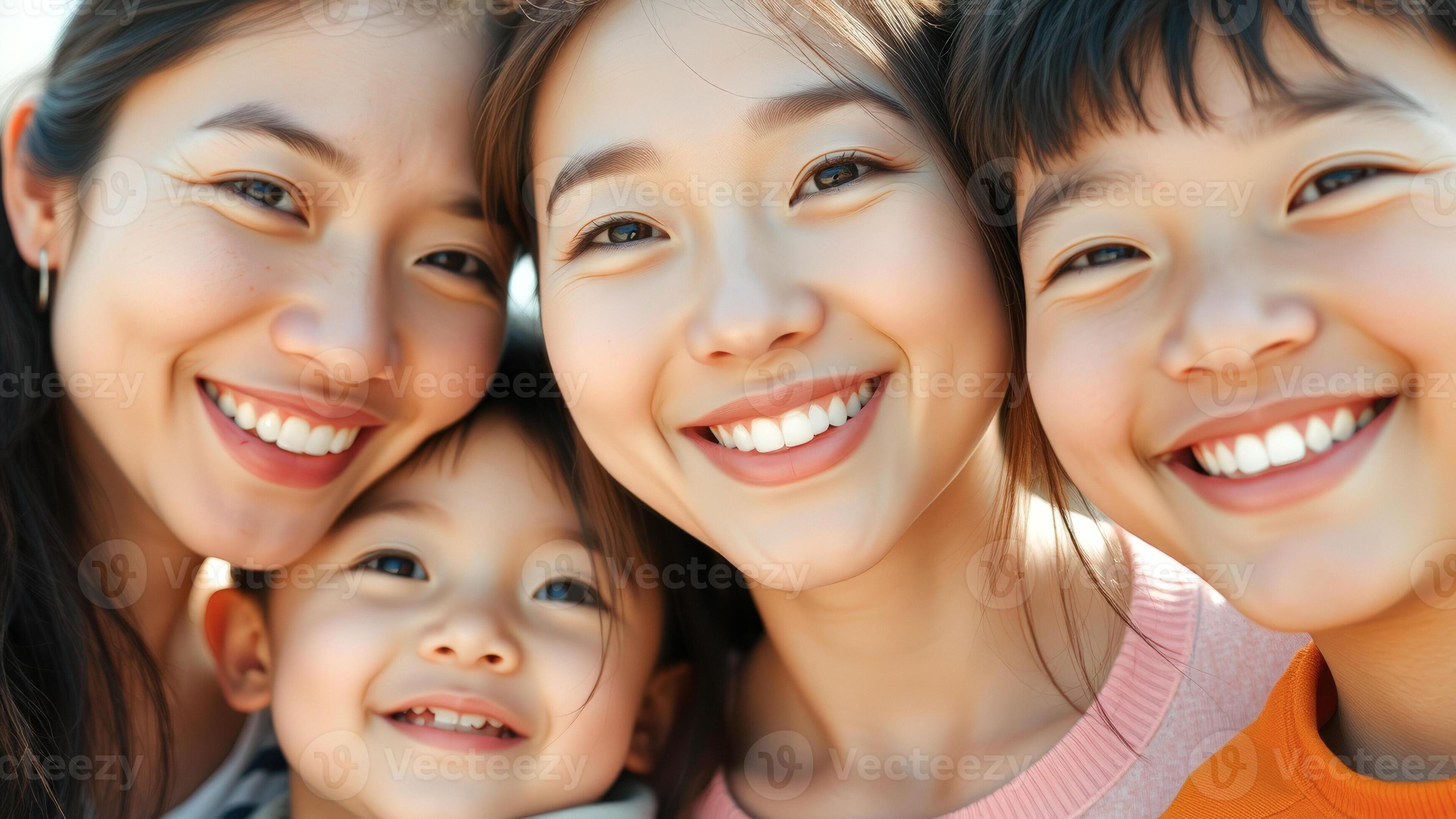 Happy Asian Family Portrait 49484759 Stock Photo at Vecteezy