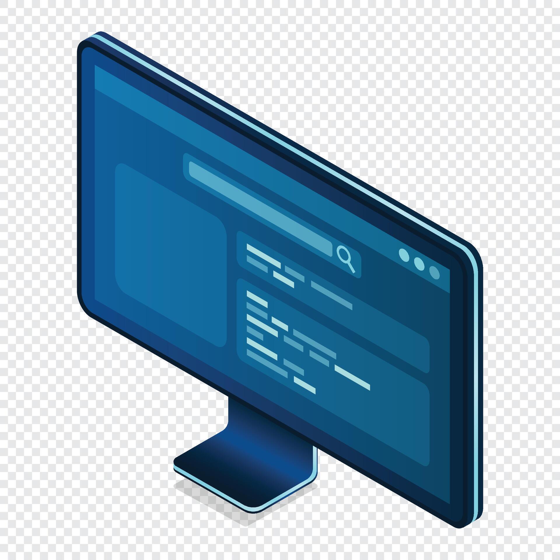 Isometric monitor. Computer monitor isometric desktop. Modern monitor ... Isometric monitor. Computer monitor isometric desktop. Modern monitor ...