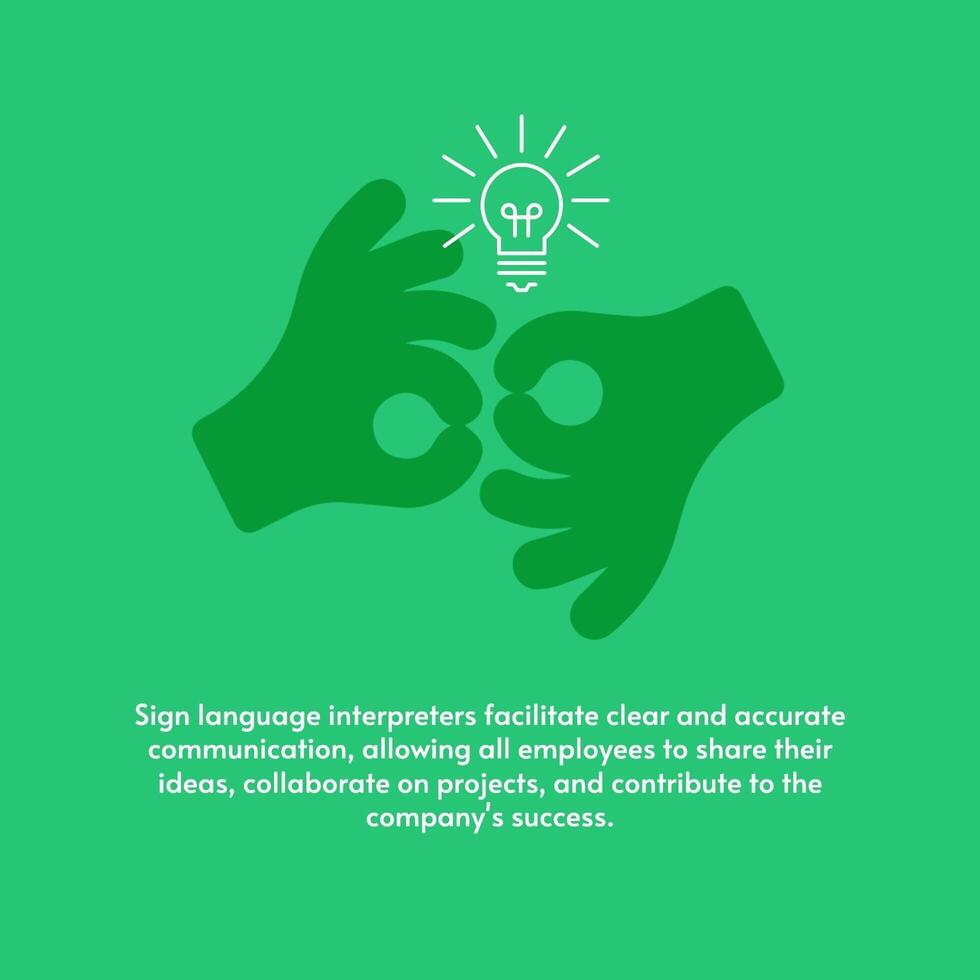 Sign language interpreters in The Workplace Infographic Template ...
