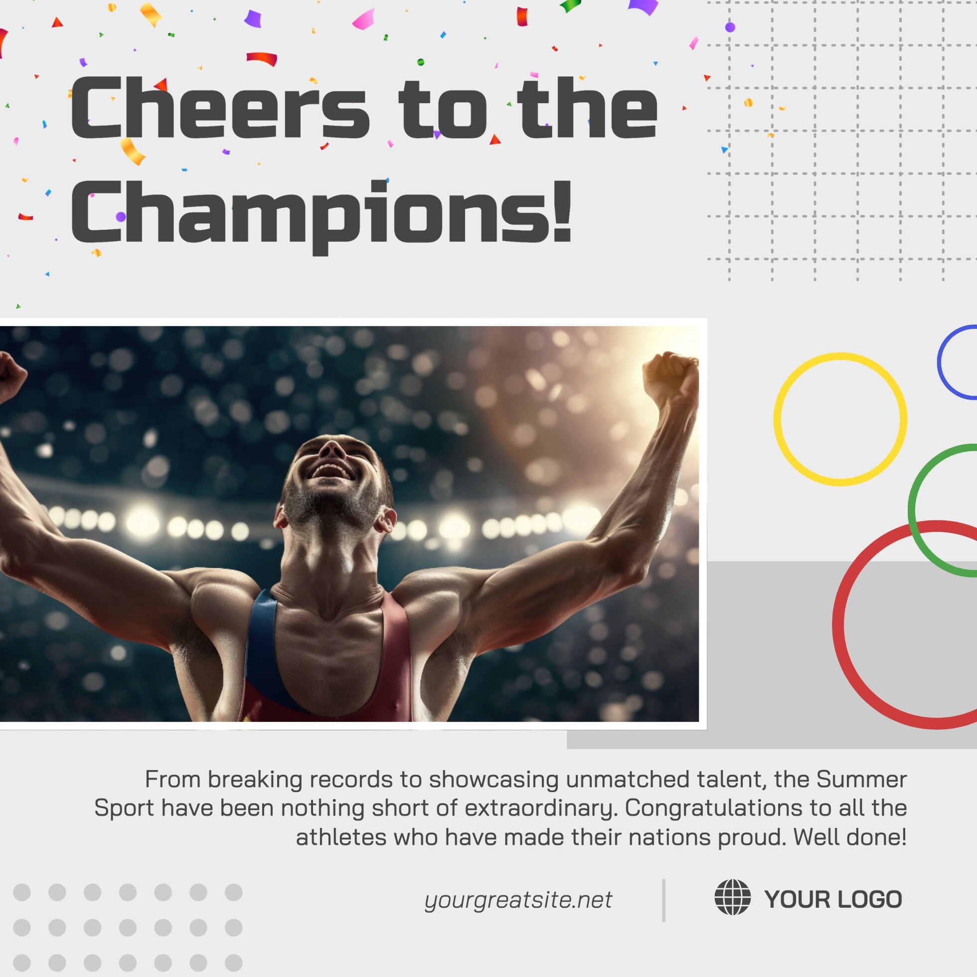 Linkedin Olympic Congratulations Post 49511274 Template