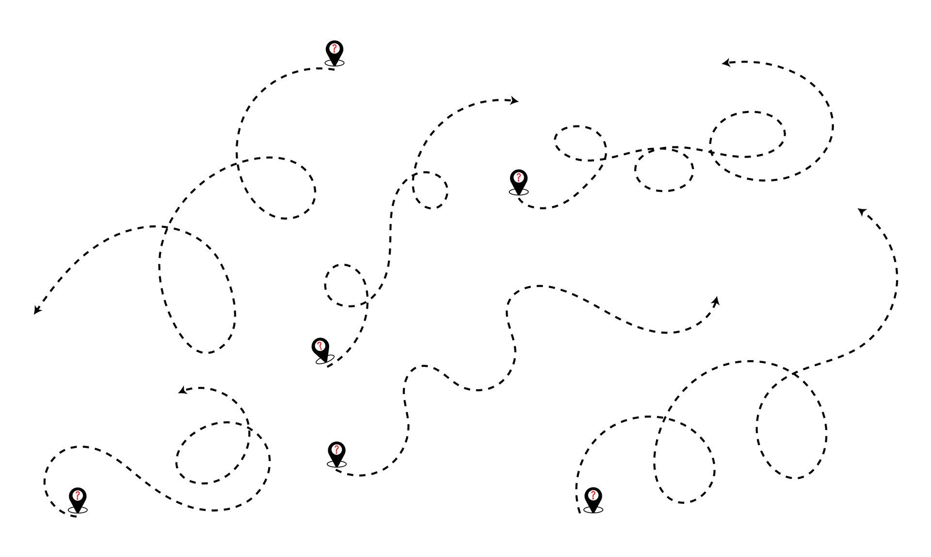 Dashed Line Arrow Route Path 49512816 Vector Art At Vecteezy