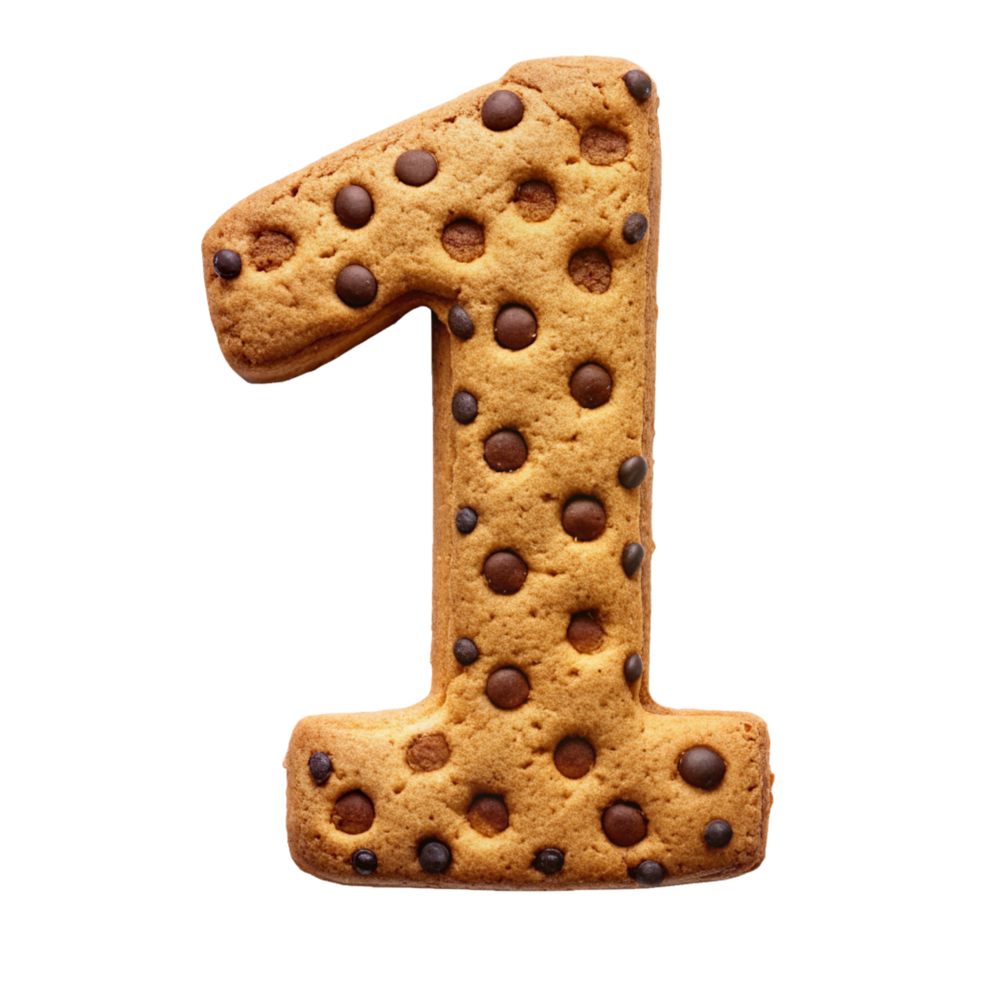 Schokolade Chip Plätzchen Nummer 1 Schnitt aus isoliert png transparent ...