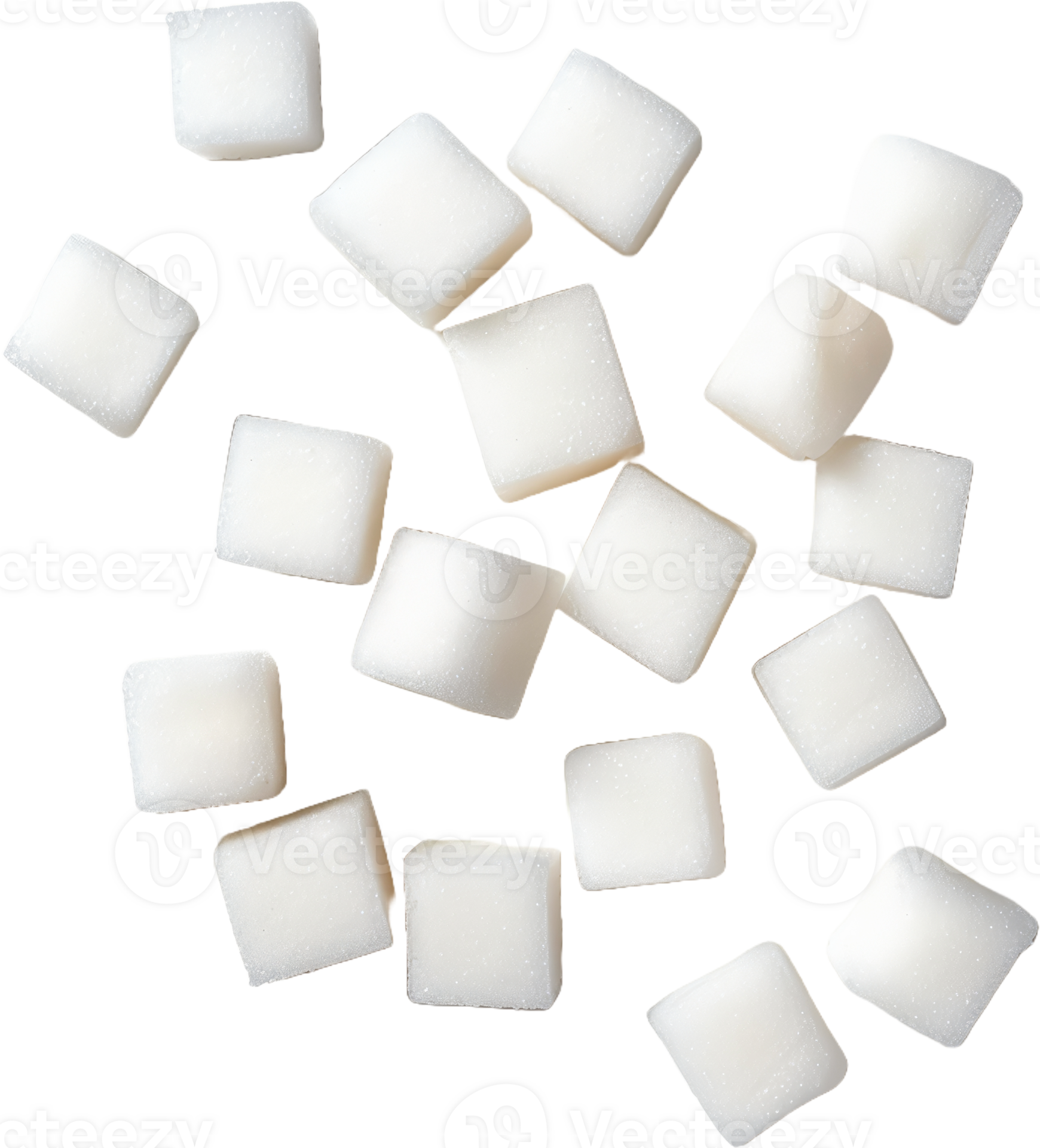 Pile of white sugar cubes, cut out transparent 49514472 PNG