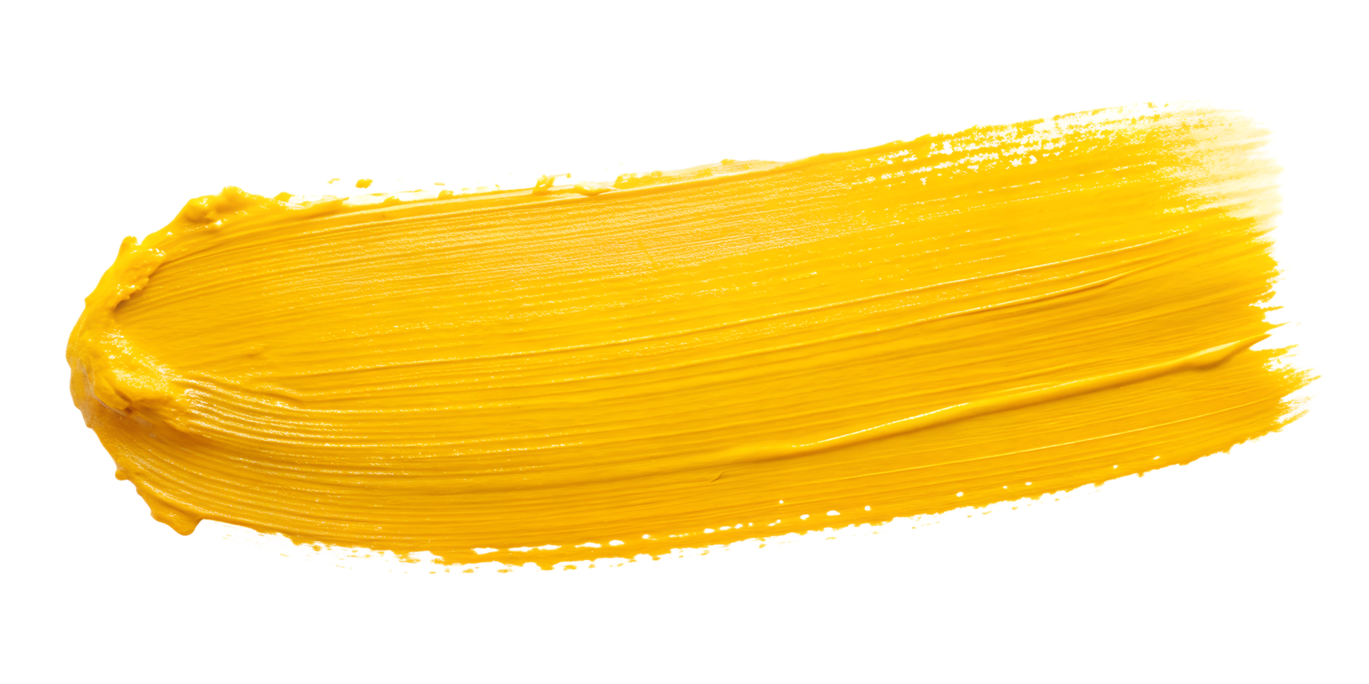 Bright yellow paint stroke on a clean white background in daylight, cut out transparent 49515163 PNG